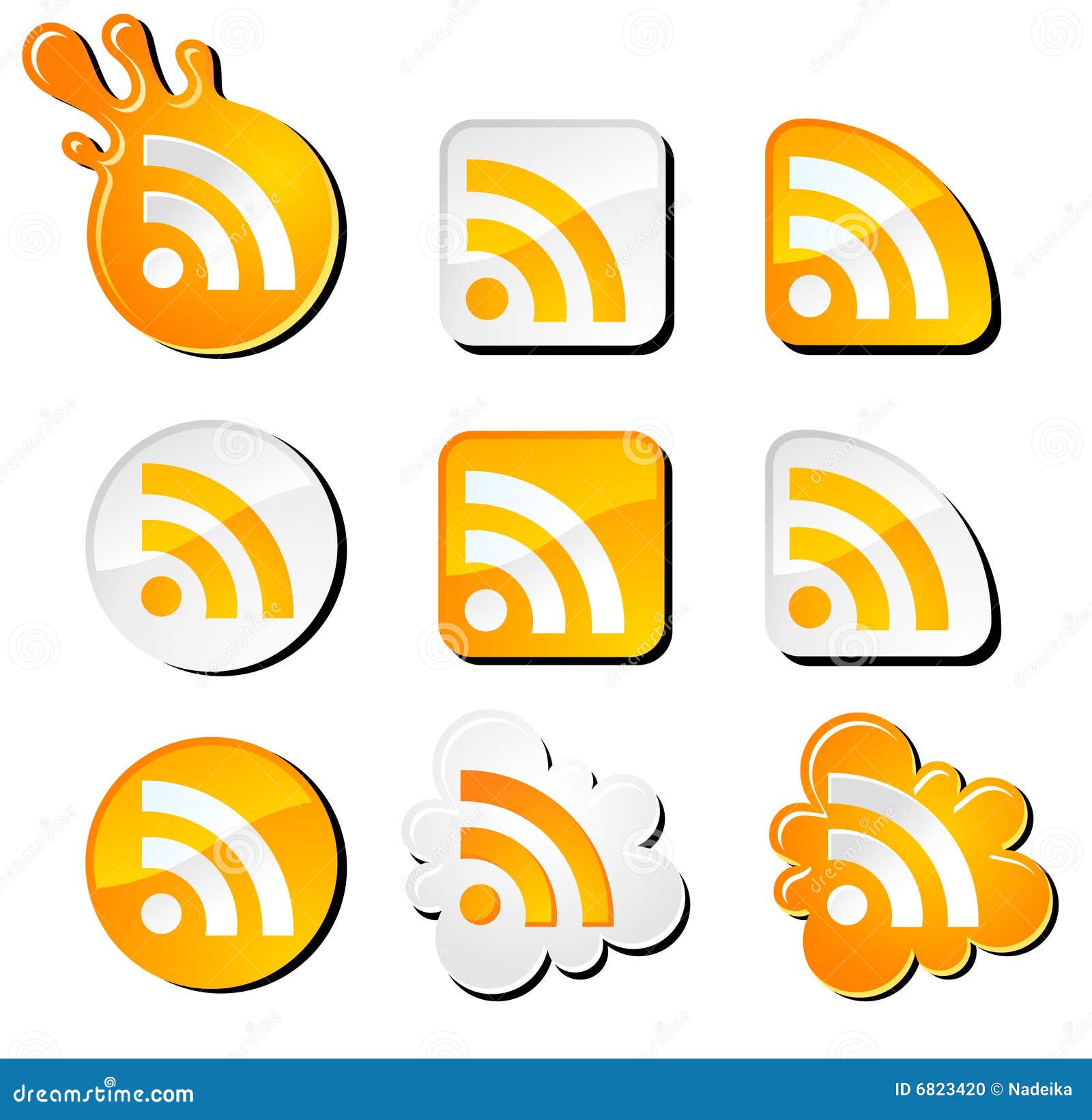 Rss icons set editorial image. Illustration of paintball - 6823420