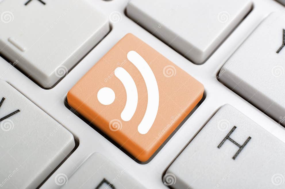RSS on keyboard stock image. Image of motivation, financial - 29133269