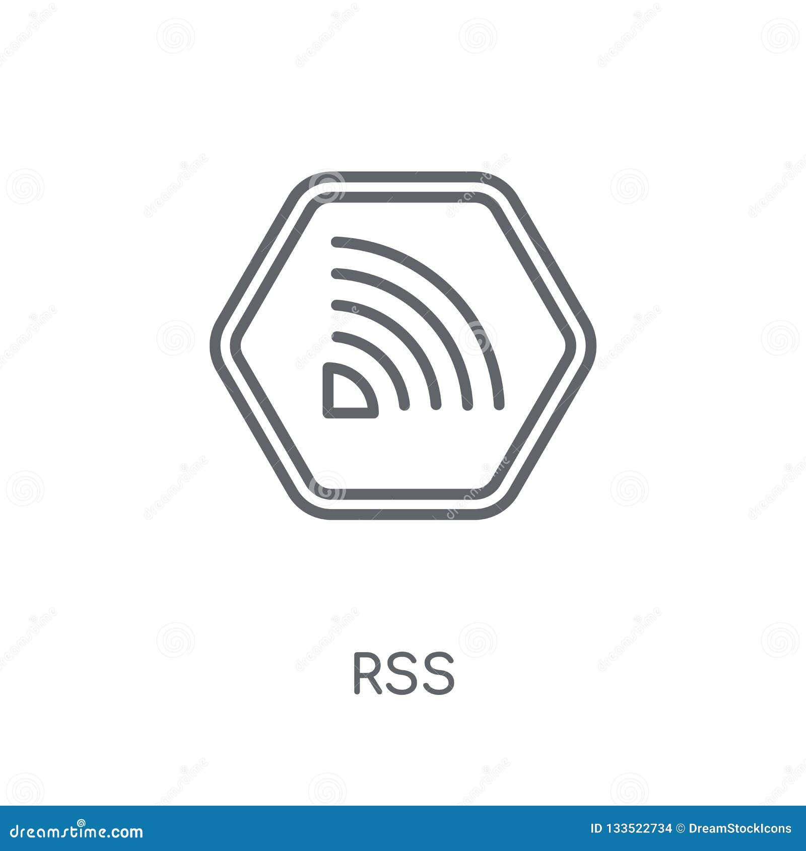 Rss Linear Icon. Modern Outline Rss Logo Concept on White Backgr Stock ...