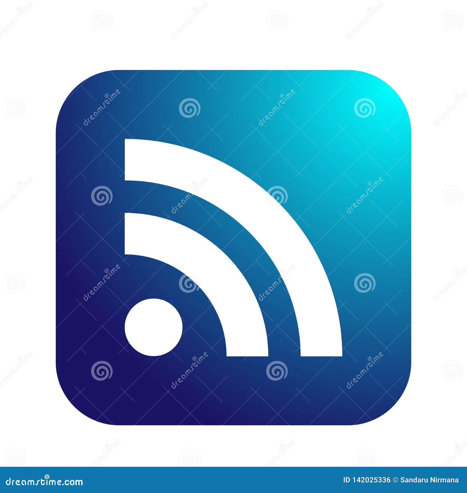 RSS Logo Icon Social Media Icon Vector Element for Web Internet on ...