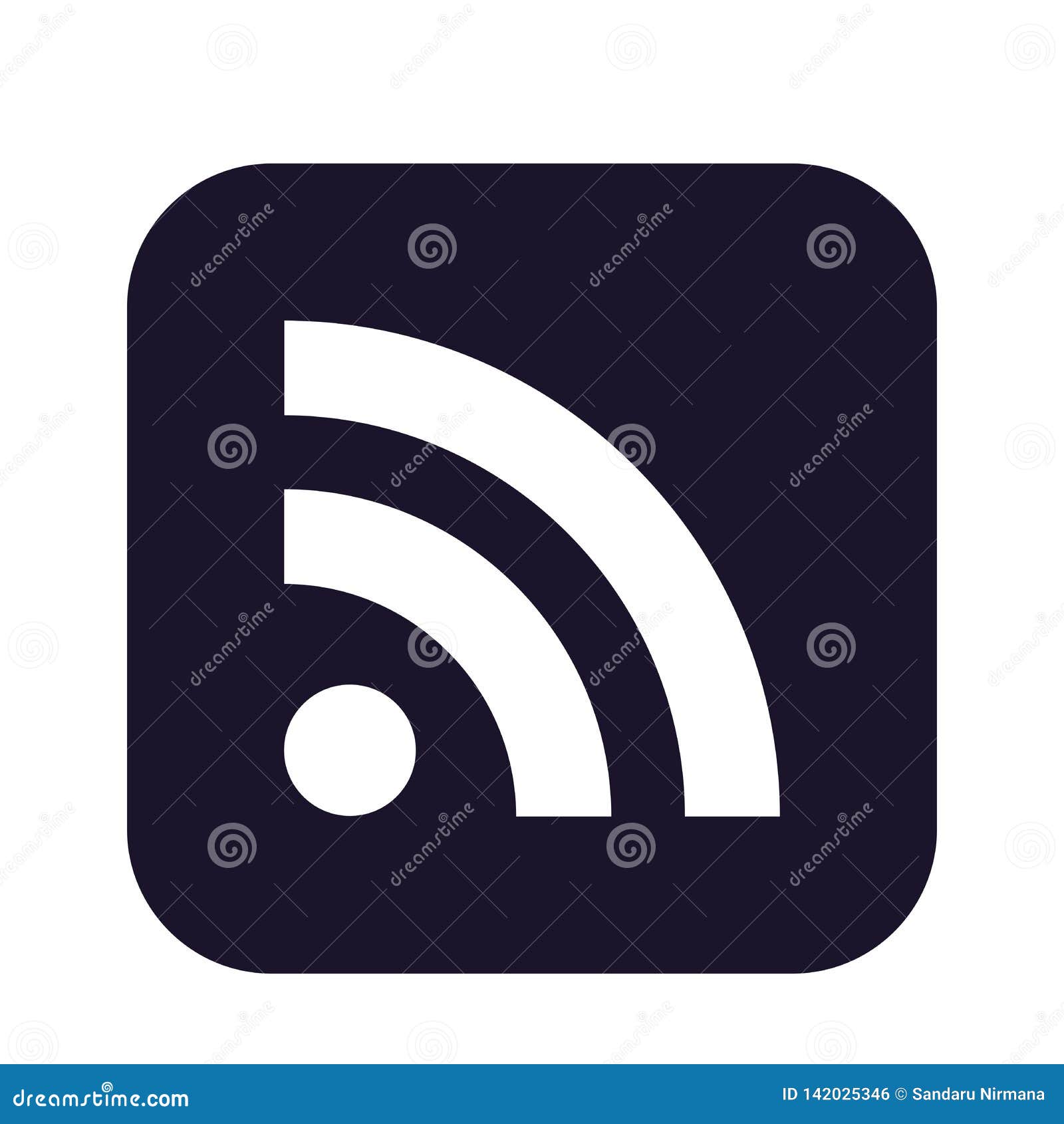 RSS Logo Icon Social Media Icon Vector Element for Web Internet on ...