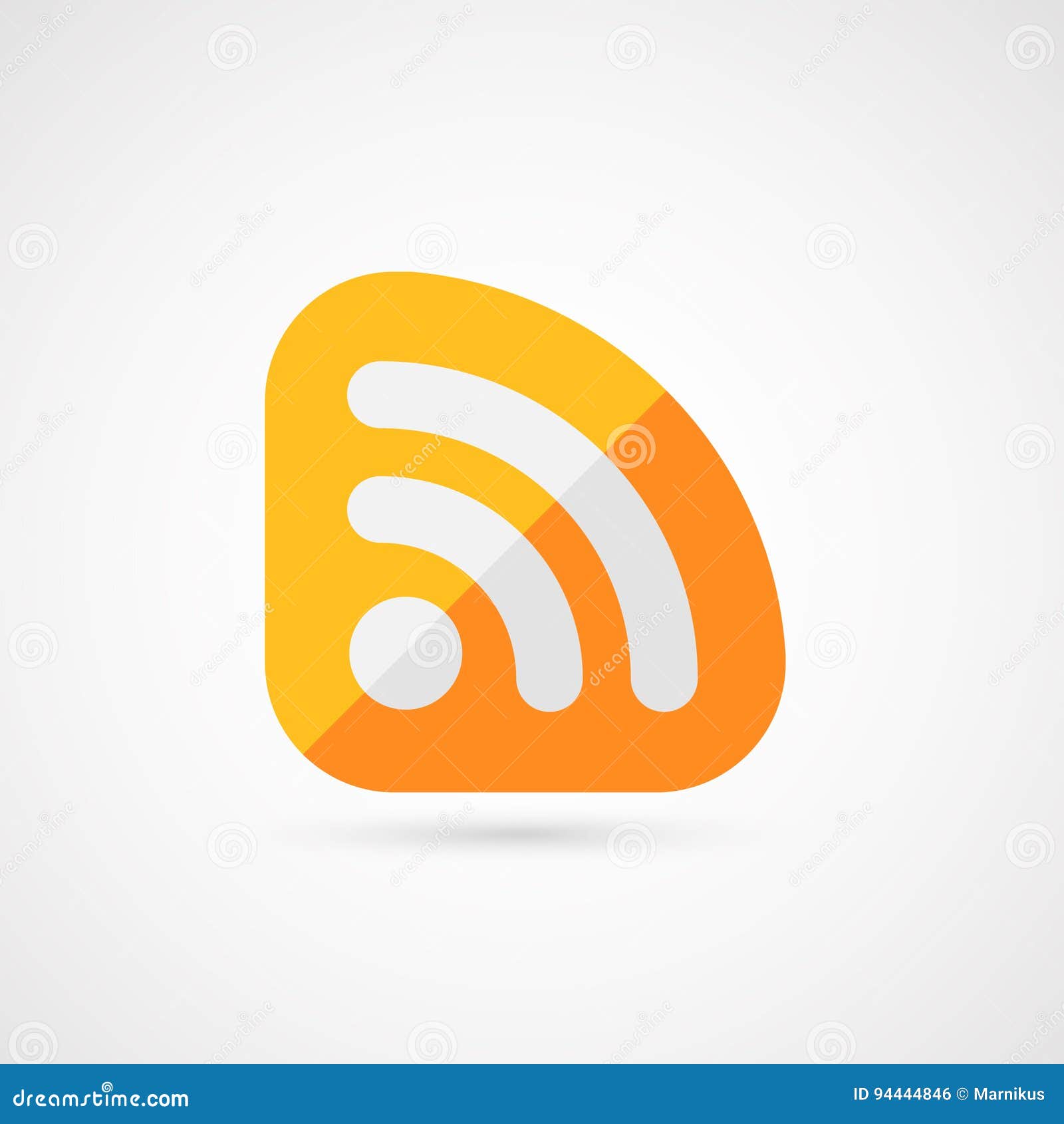RSS Sign Icon. RSS Feed Symbol Stock Vector - Illustration of blue ...
