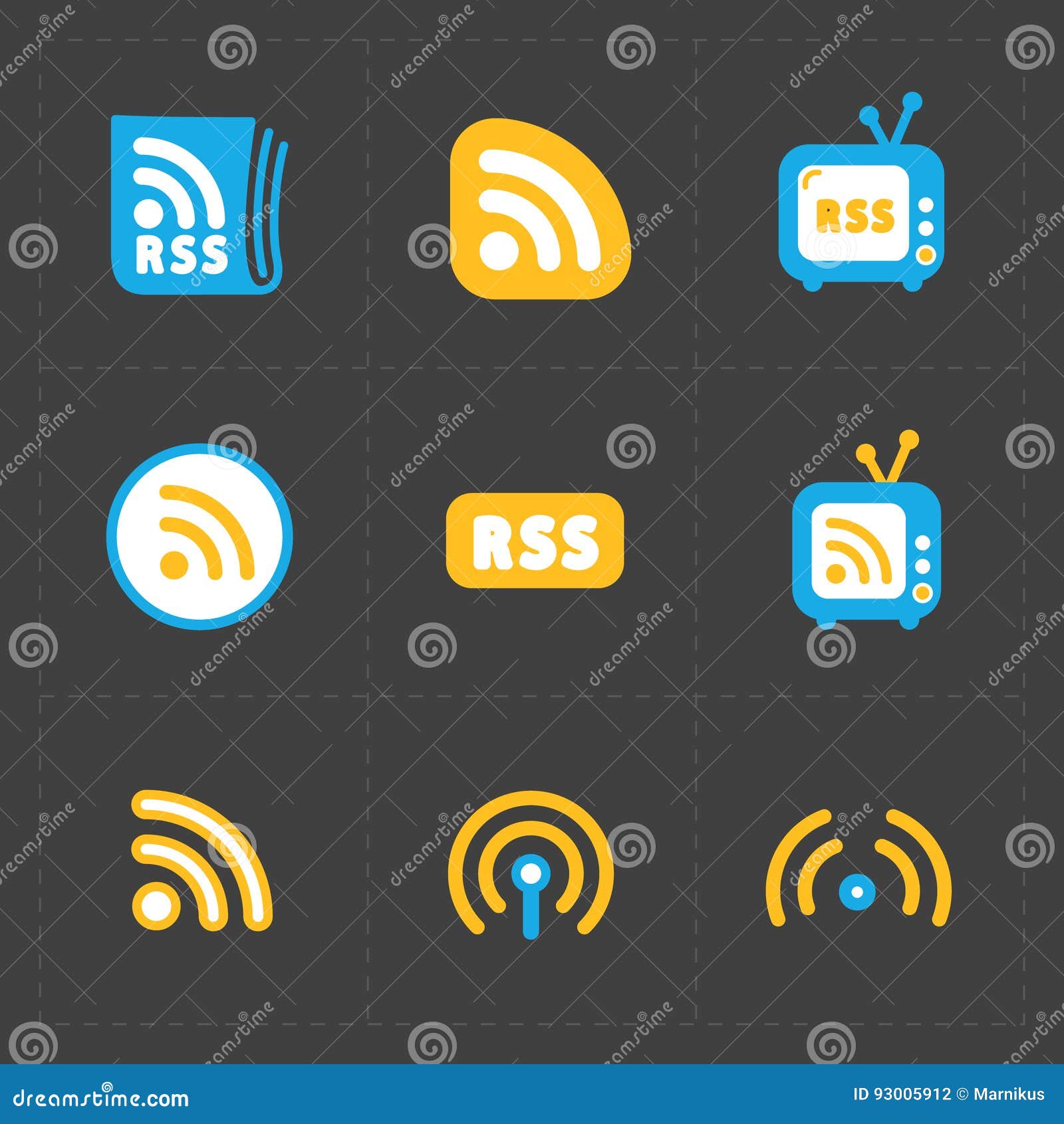 RSS Sign Icons. RSS Feed Symbols Stock Vector - Illustration of quality ...