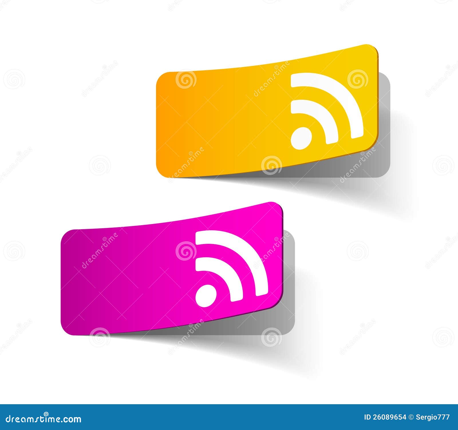 Rss sticker stock vector. Illustration of icon, collection - 26089654