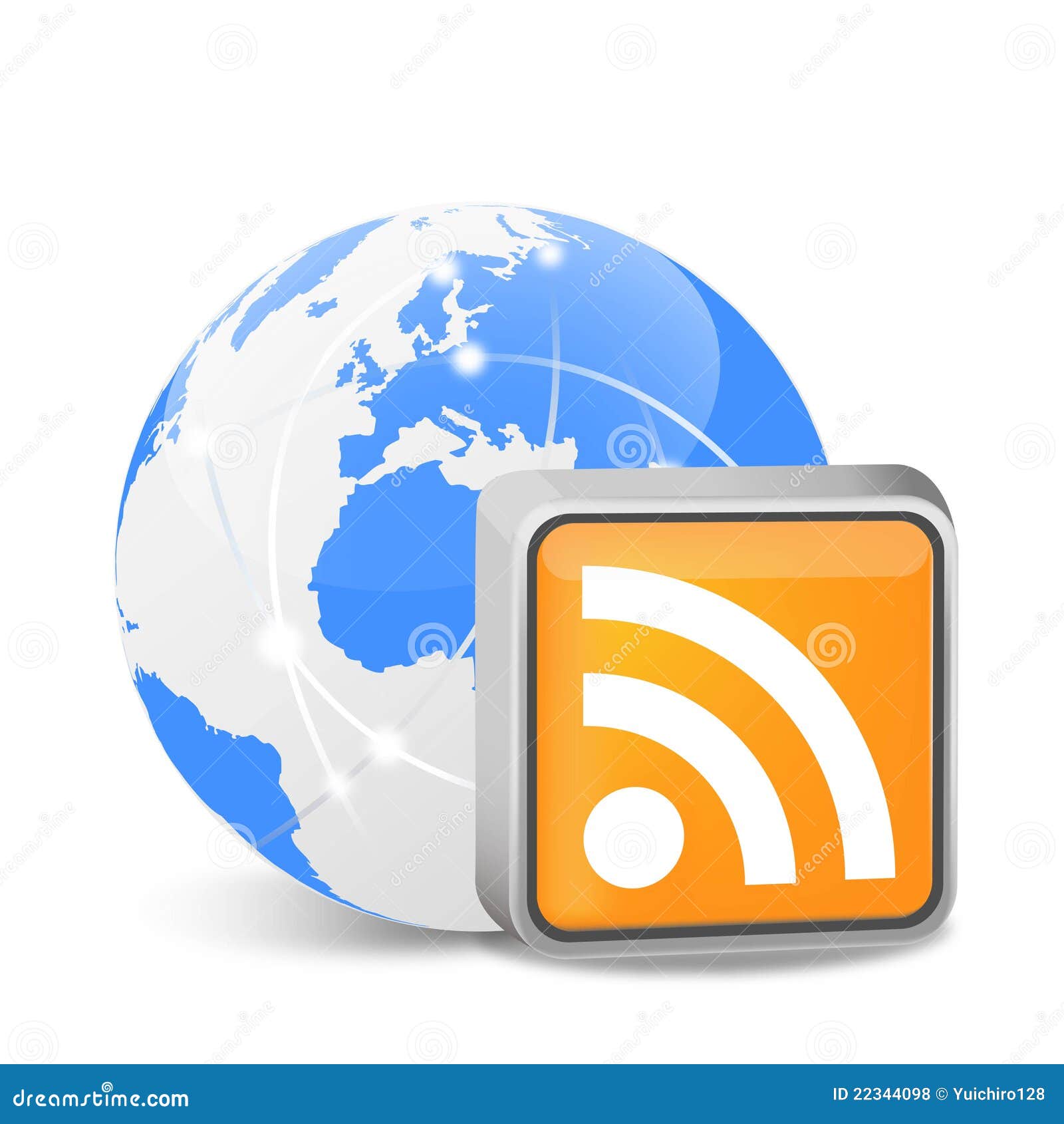 RSS symbol stock illustration. Illustration of media - 22344098