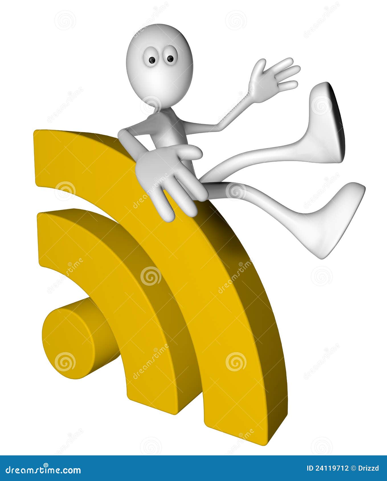 Rss symbol stock illustration. Illustration of news, person - 24119712