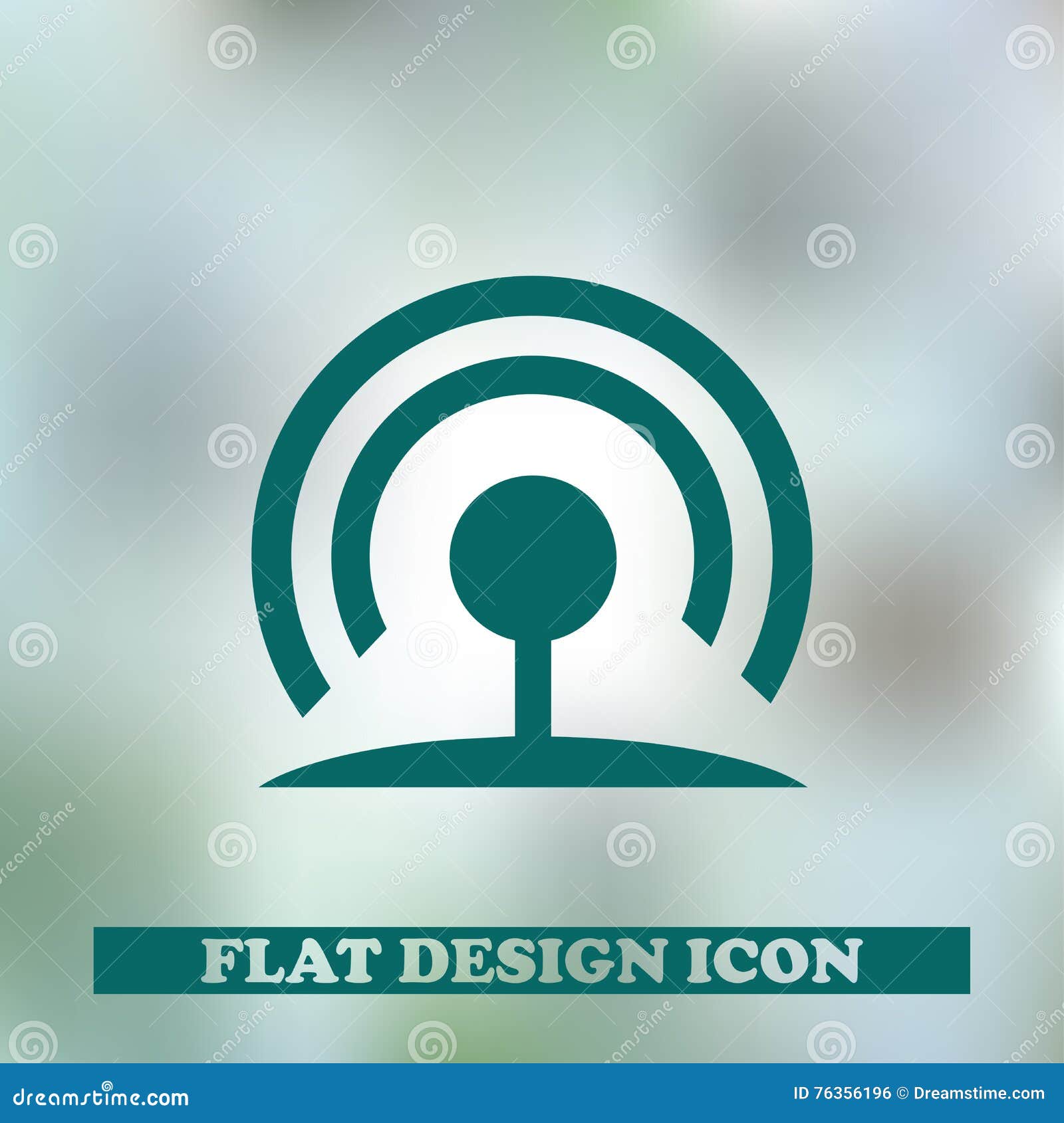 RSS Symbol Flat Style Icon. Vector Illustration Stock Illustration ...