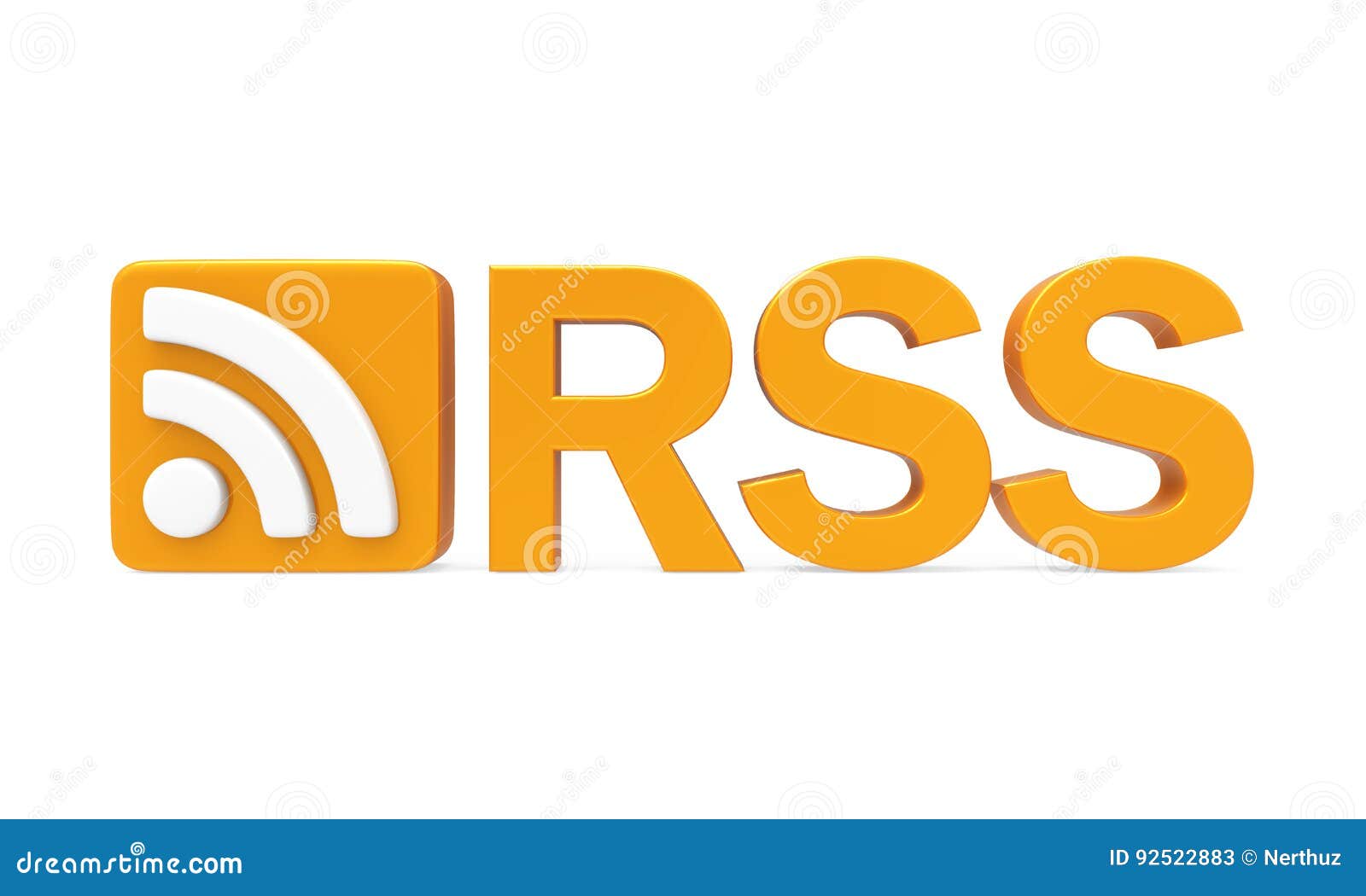RSS Symbol with Text Isolated Stock Illustration - Illustration of rich ...