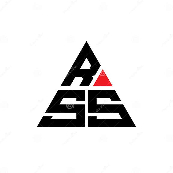 RSS Triangle Letter Logo Design with Triangle Shape. RSS Triangle Logo ...