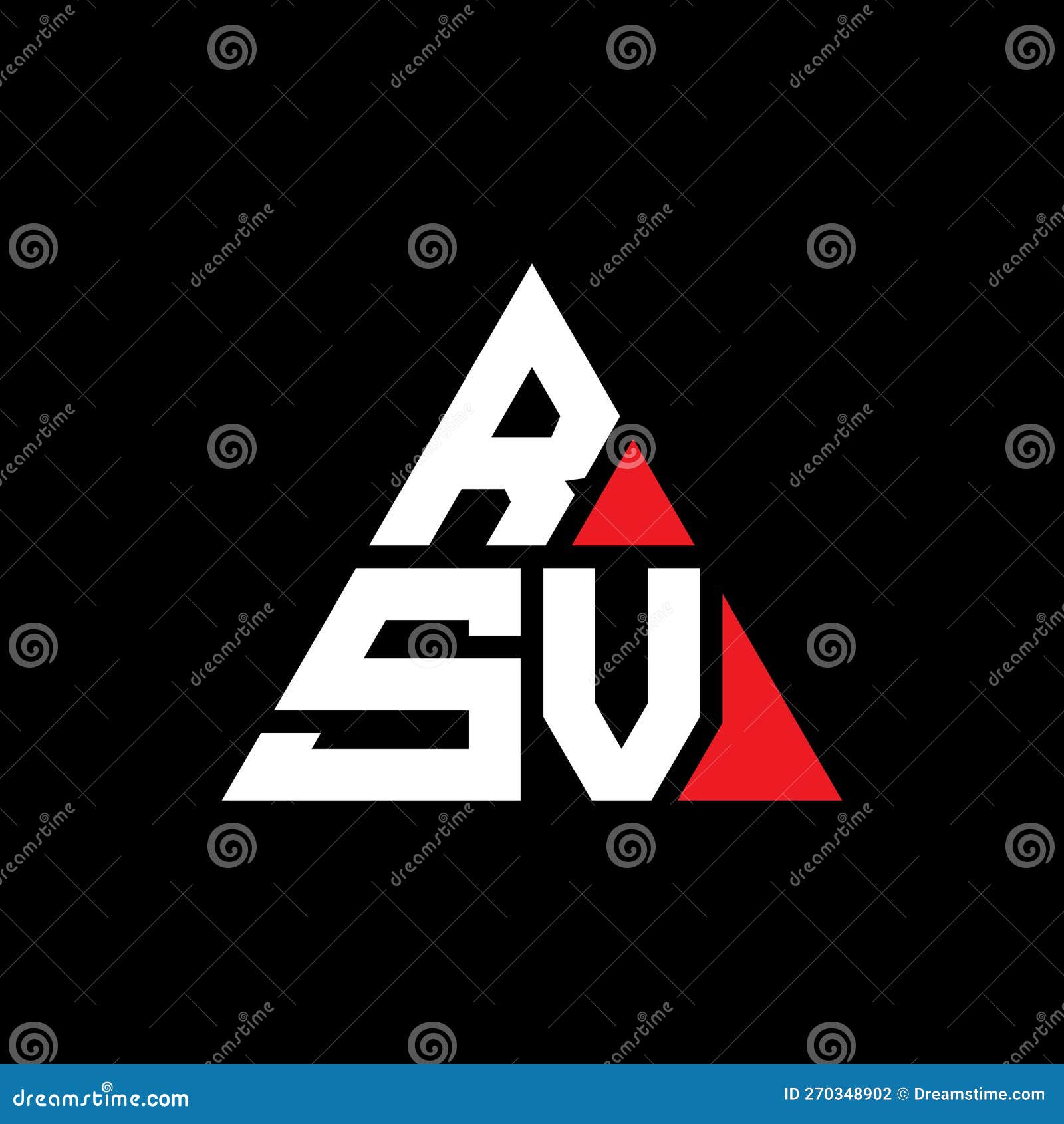 RSV Triangle Letter Logo Design with Triangle Shape. RSV Triangle Logo ...