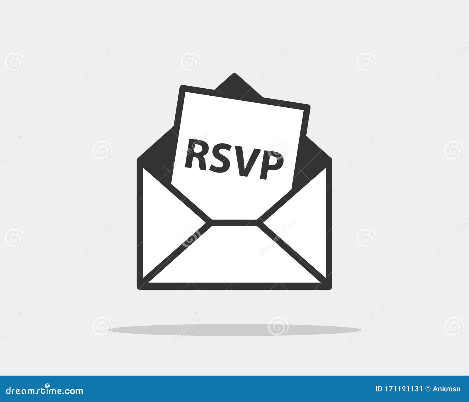 RSVP Icon Vector. Please Respond Letter in Envelop Stock Vector ...