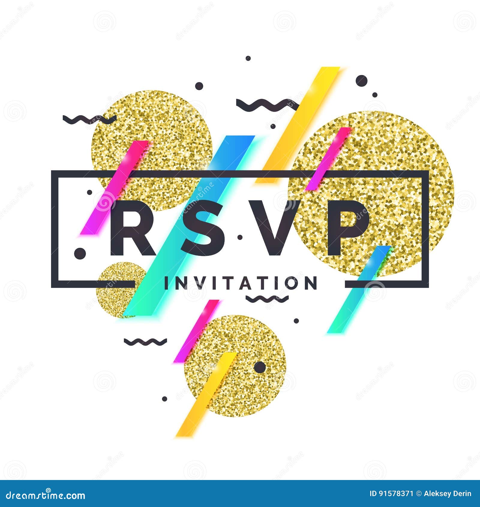 RSVP. Invitation Template for the Event Stock Vector - Illustration of ...