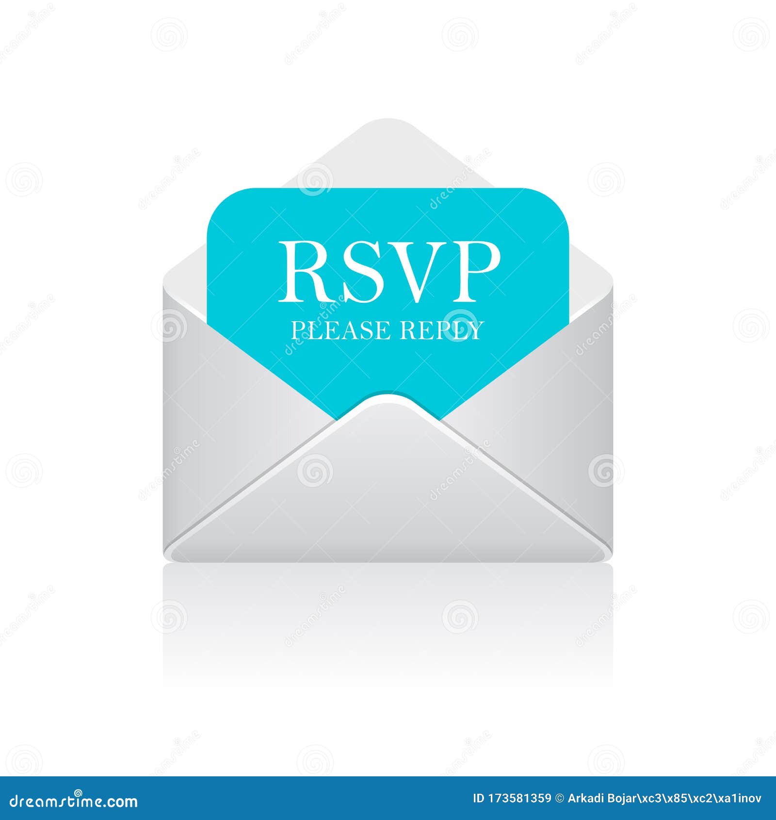 Rsvp Letter in Envelope Vector Icon Stock Vector - Illustration of ...