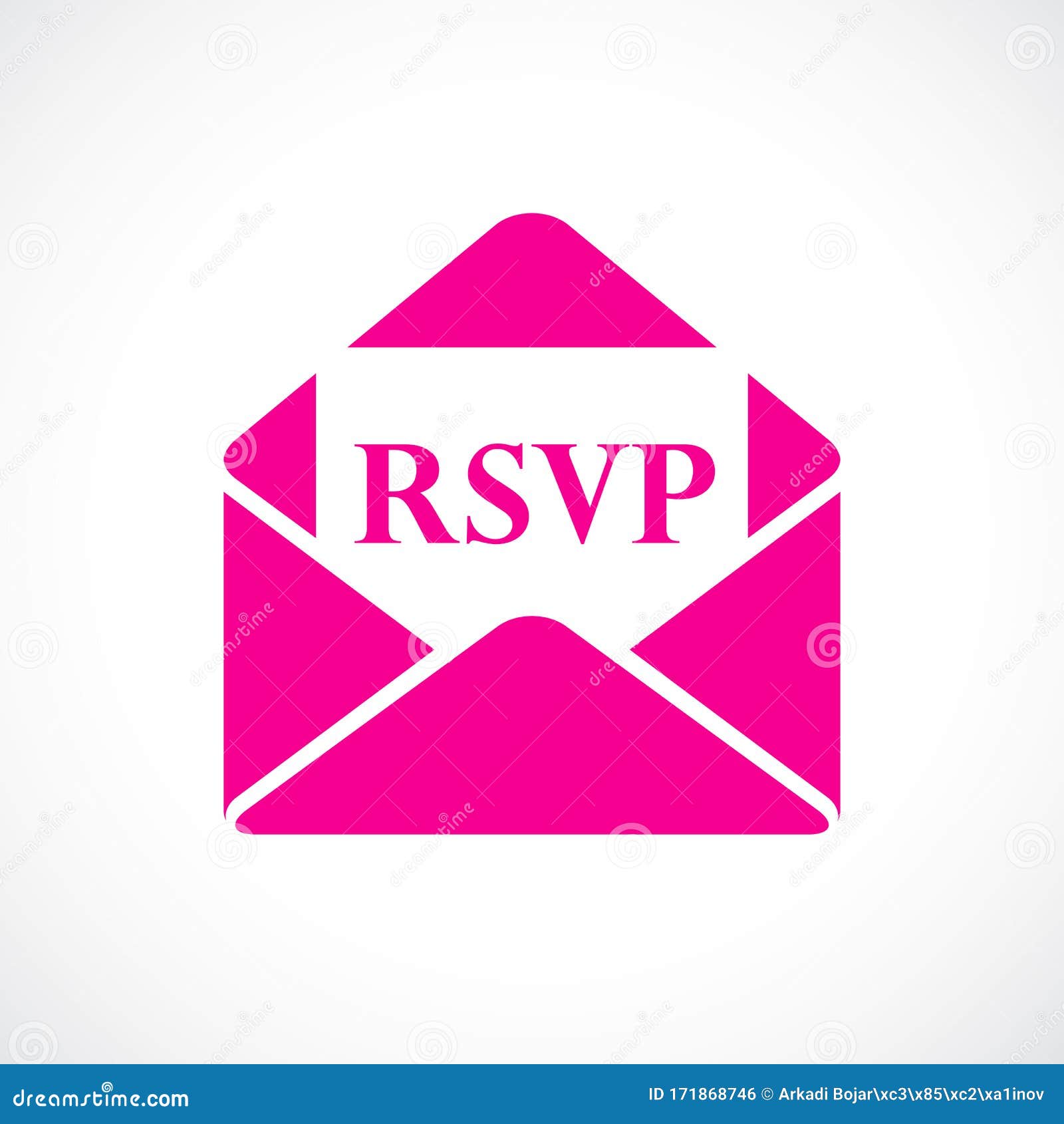 Rsvp message vector icon stock vector. Illustration of answer - 171868746
