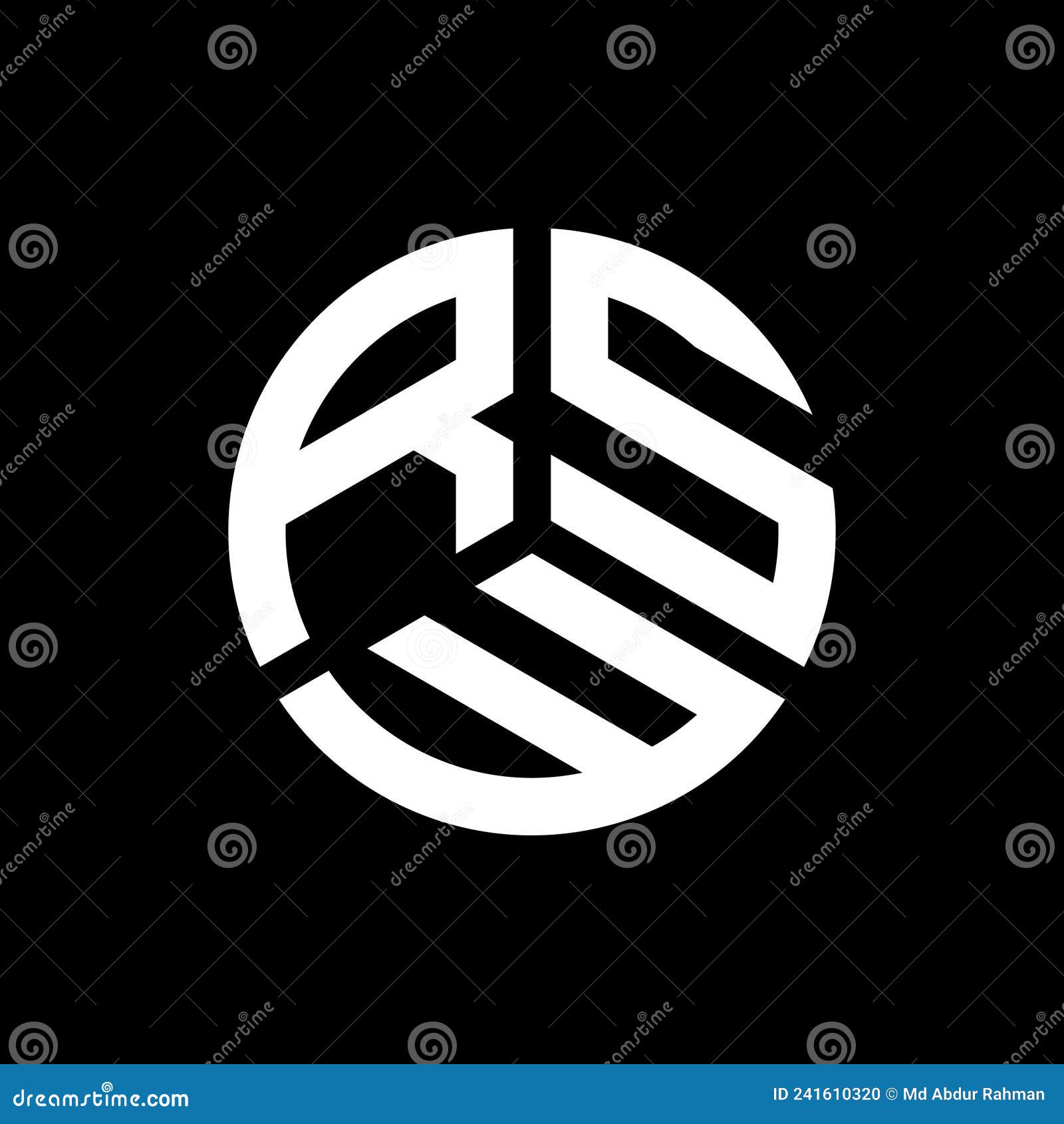 RSW Letter Logo Design on Black Background. RSW Creative Initials ...