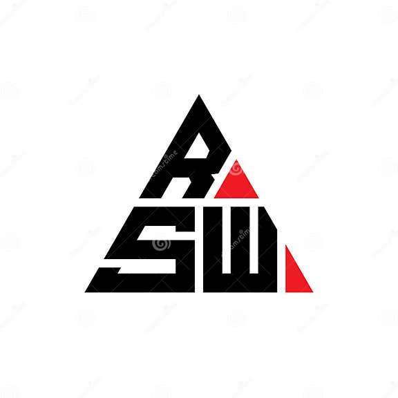 RSW Triangle Letter Logo Design with Triangle Shape. RSW Triangle Logo ...