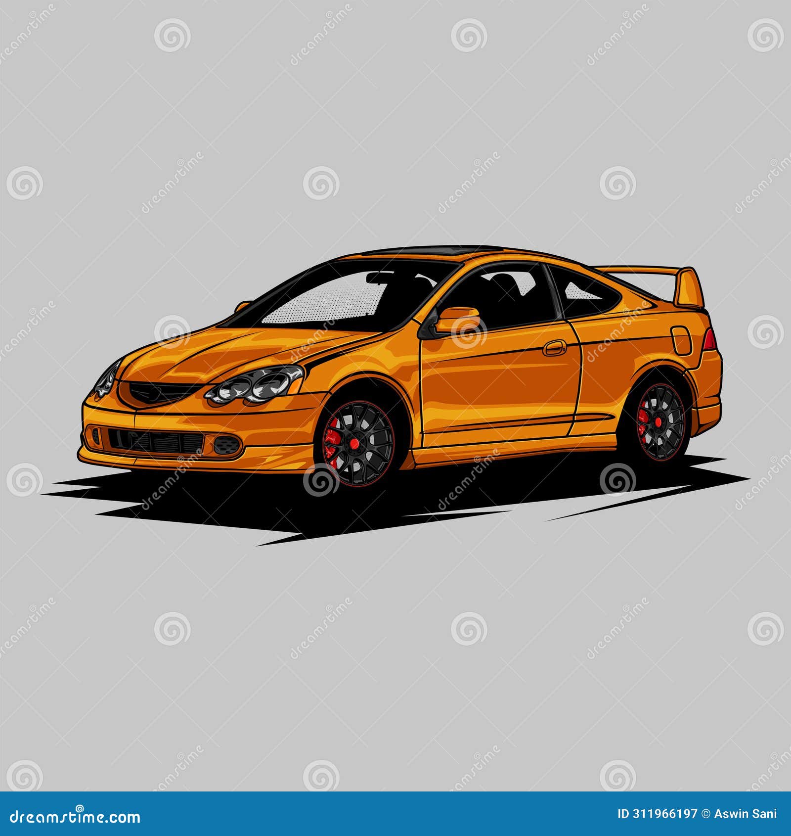 RSX Type S stock vector. Illustration of silhouette - 311966197