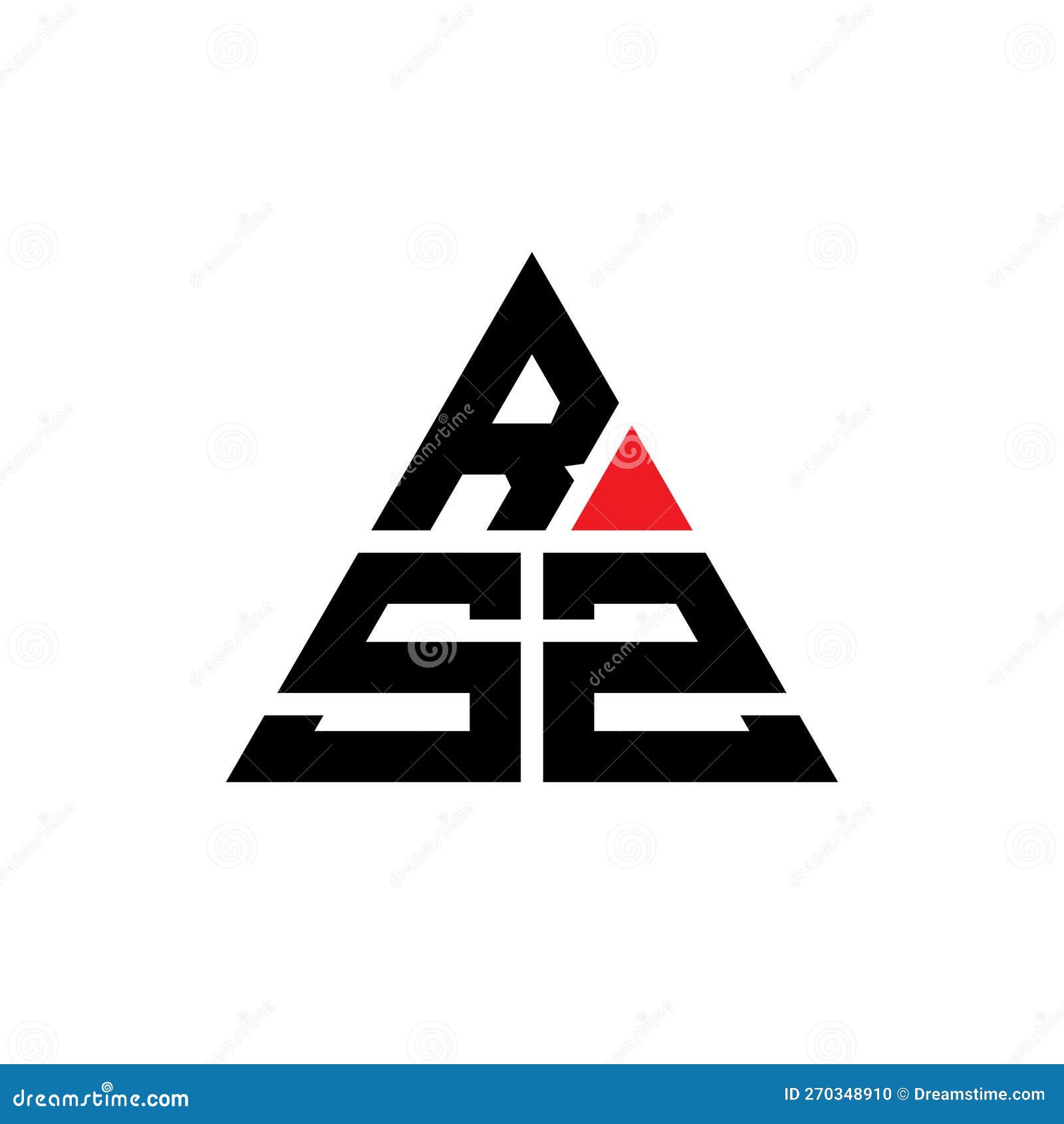 RSZ Triangle Letter Logo Design with Triangle Shape. RSZ Triangle Logo ...