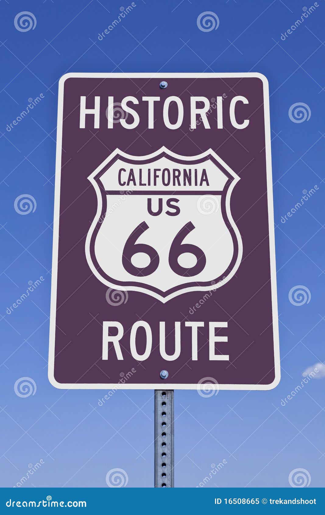Rt 66 California Sign stock image. Image of road, heritage - 16508665