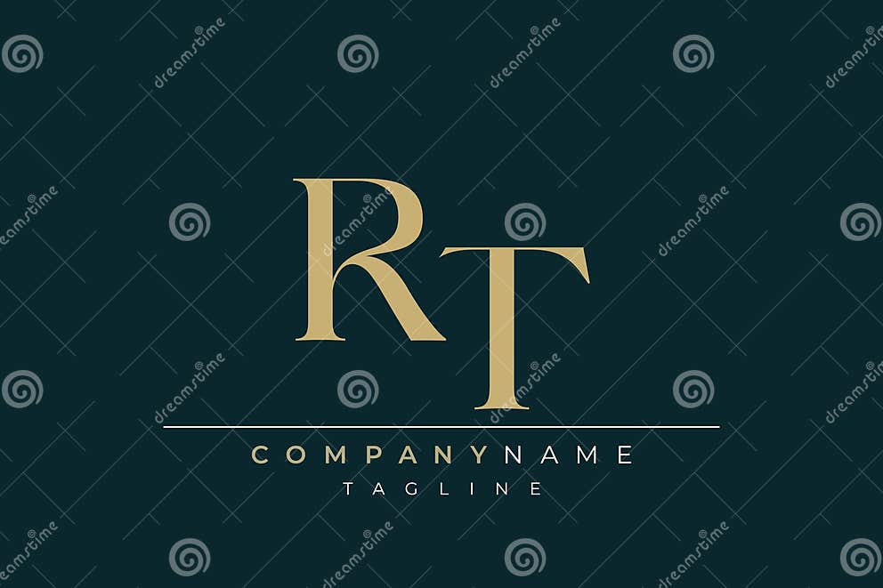 RT Abstract logo design stock vector. Illustration of shape - 361639512
