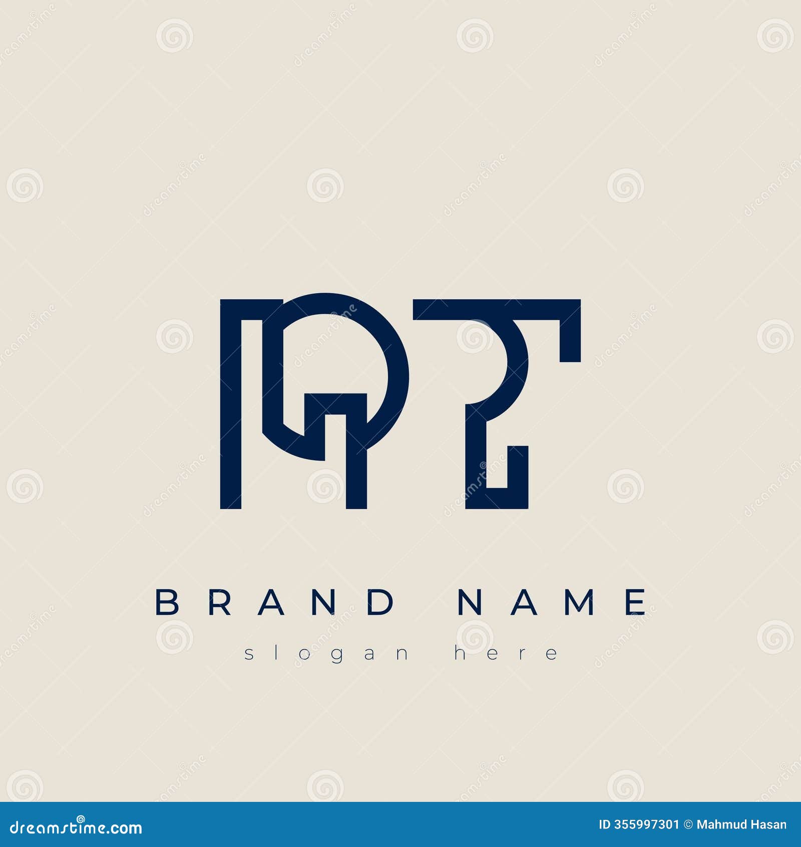 RT Alphabet Letter Icon Logo Cartoon Vector | CartoonDealer.com #355997301