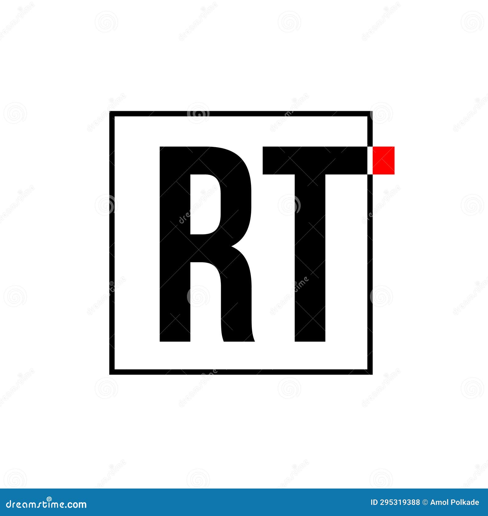 RT Company Name Icon with Initial Letters Stock Illustration ...