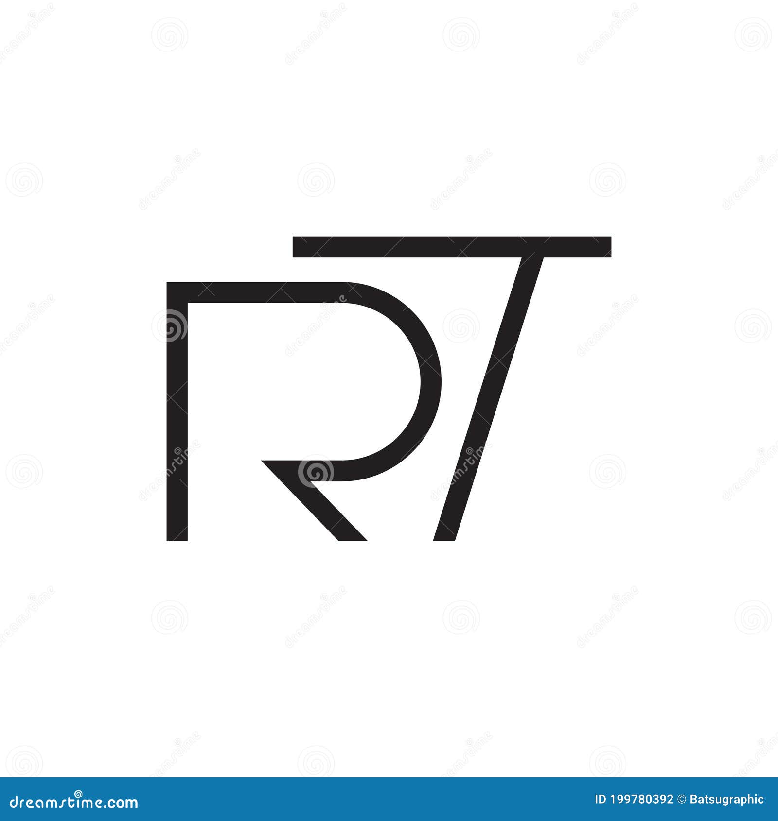Rt Initial Letter Vector Logo Icon Stock Vector - Illustration of ...
