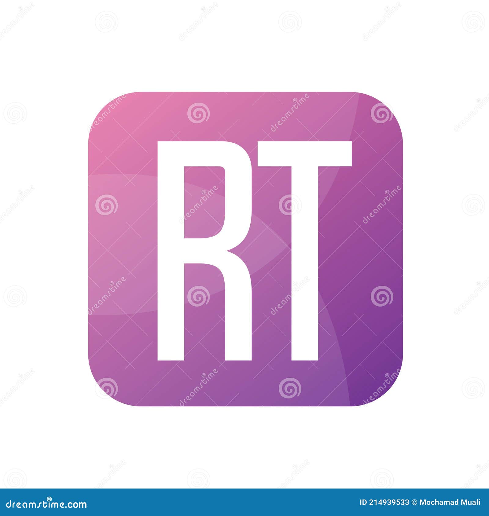 RT Letter Logo Design with Simple Style Stock Vector - Illustration of ...