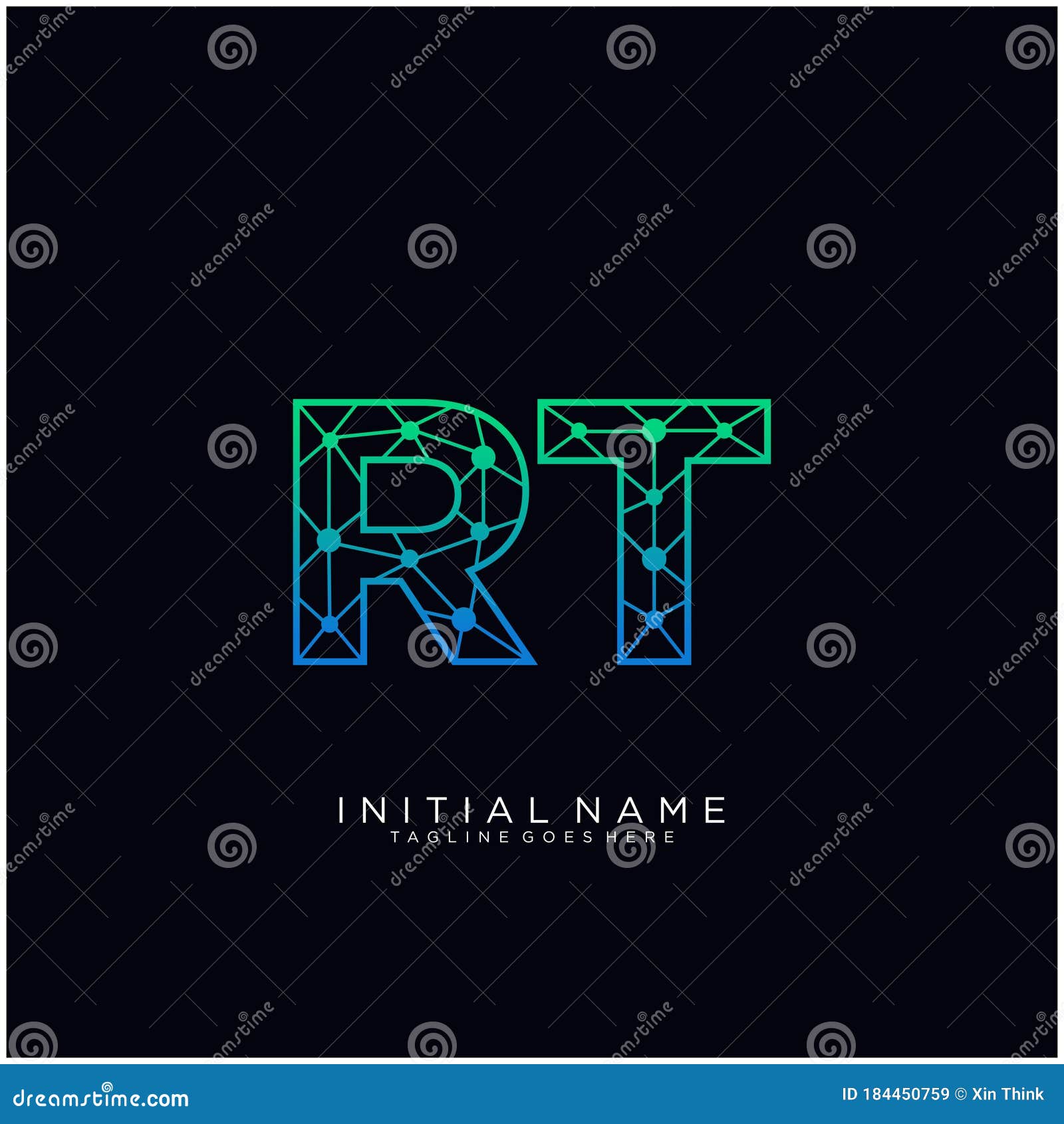 RT Letter Logo Icon Design Template Elements Stock Vector ...