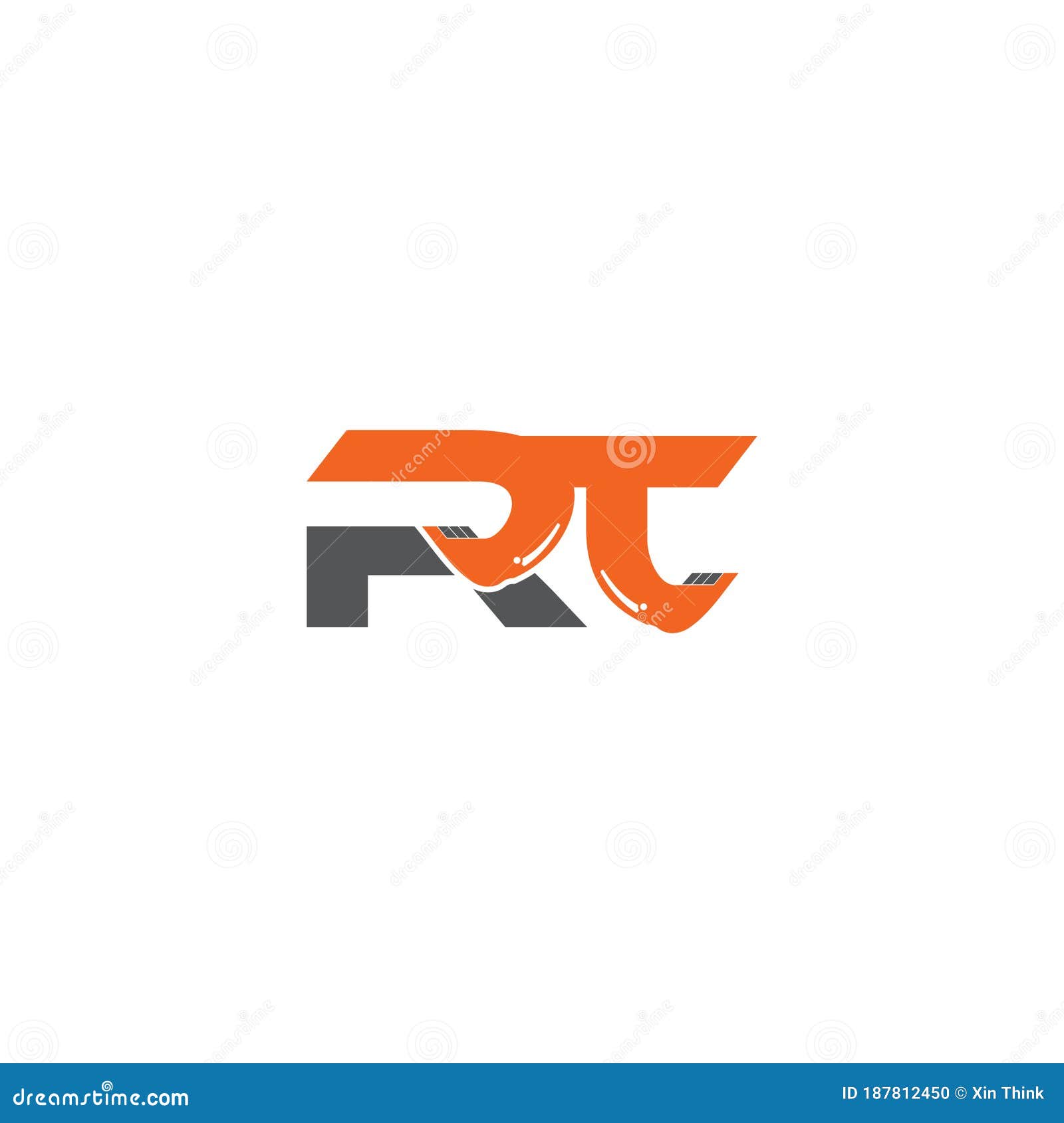 RT Letter Logo Icon Design Template Elements Stock Vector ...