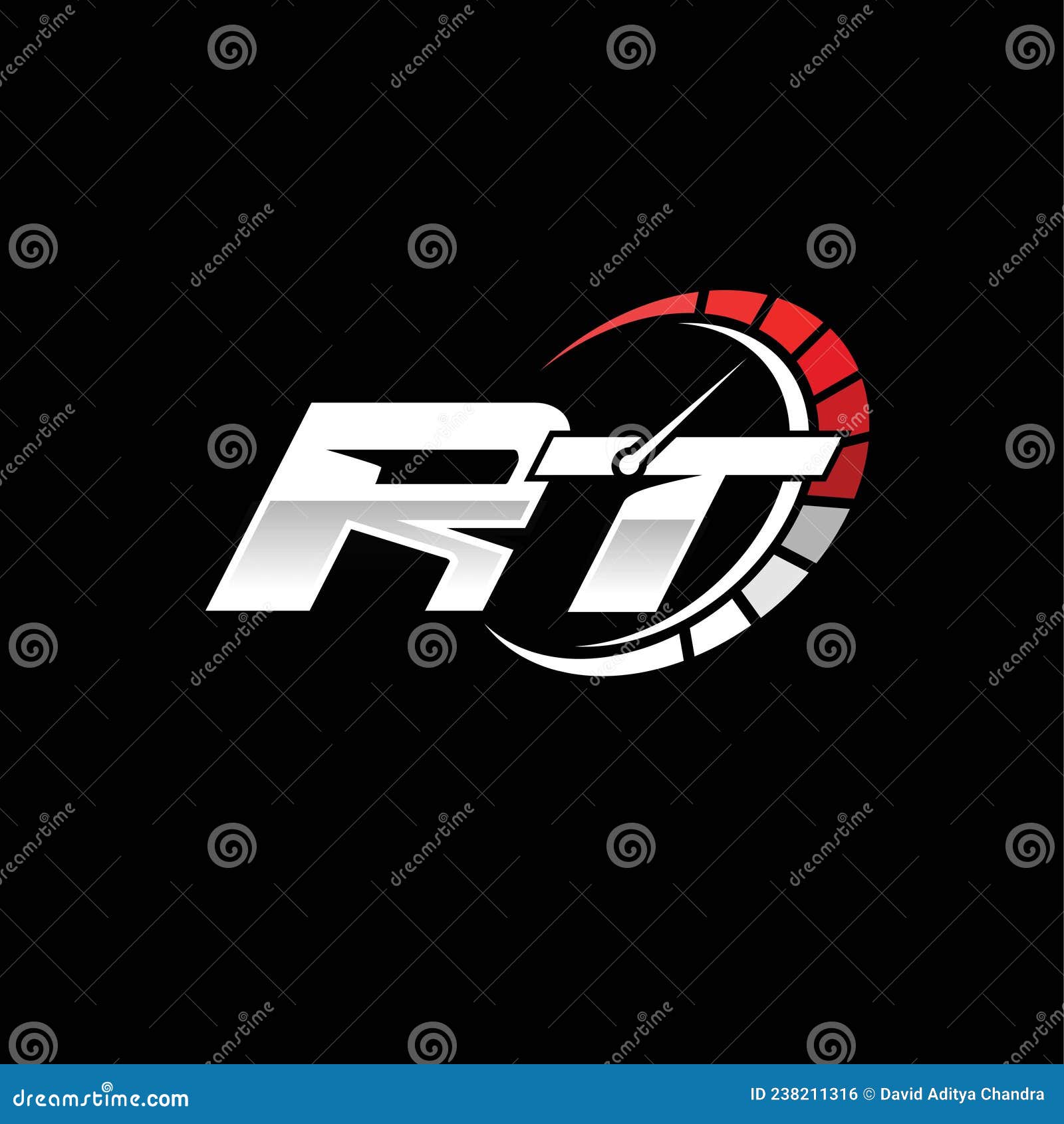 RT Logo Letter Speed Meter Racing Style Stock Vector - Illustration of ...