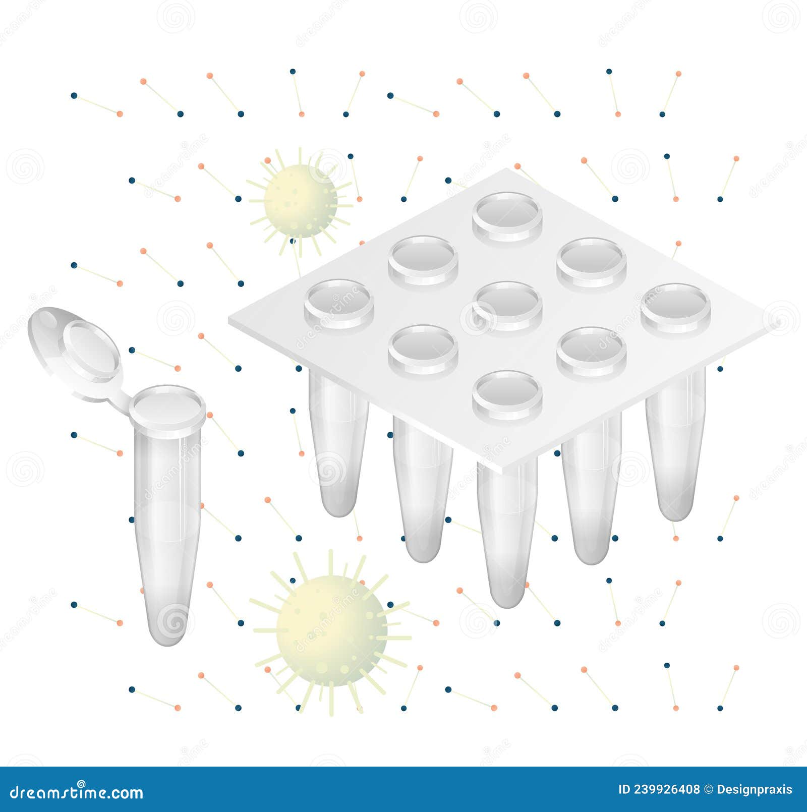 Micropipette - PCR Testing Lab Apparatus - Illustration Cartoon Vector ...