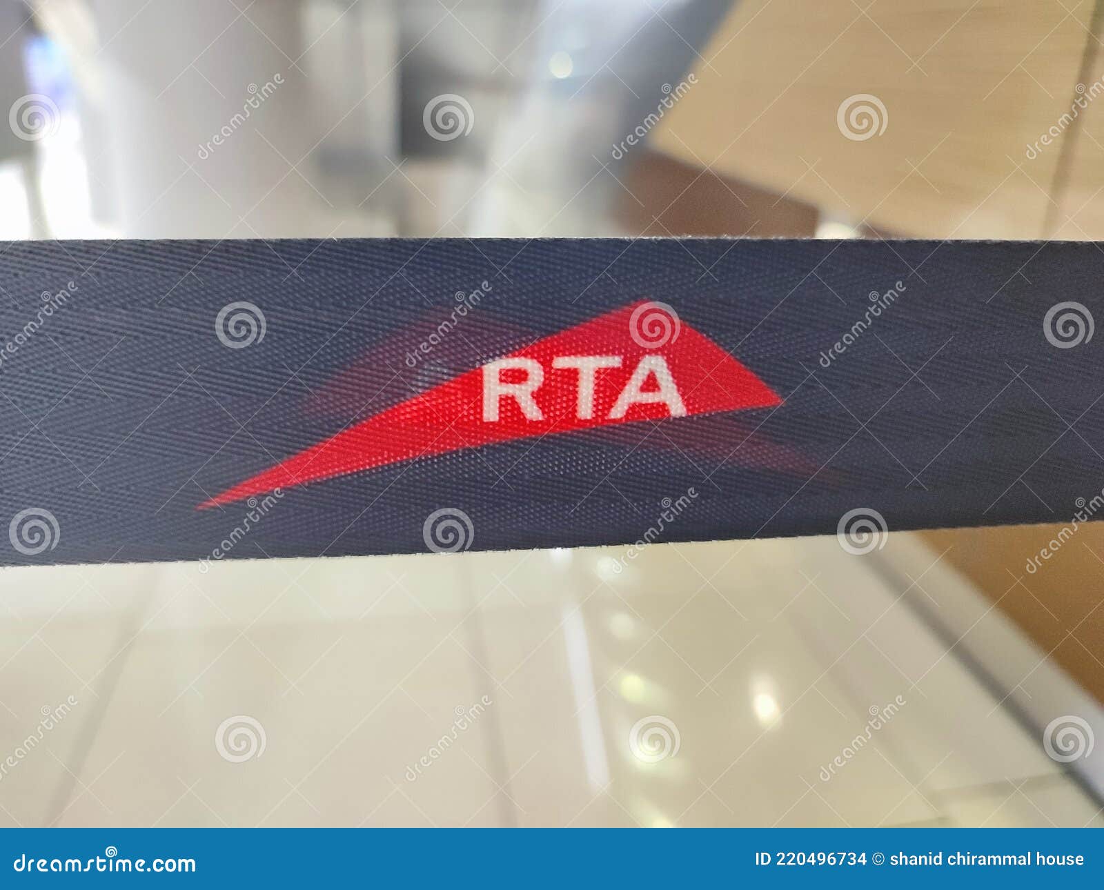 RTA dubai logo on strap editorial stock image. Image of strap - 220496734