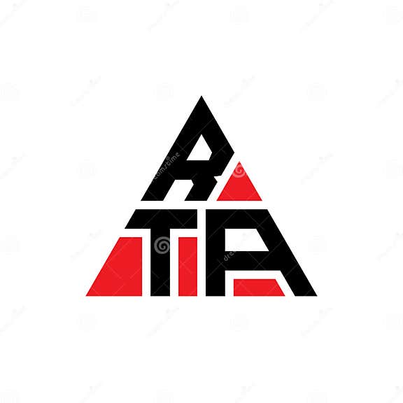 RTA Triangle Letter Logo Design with Triangle Shape. RTA Triangle Logo ...