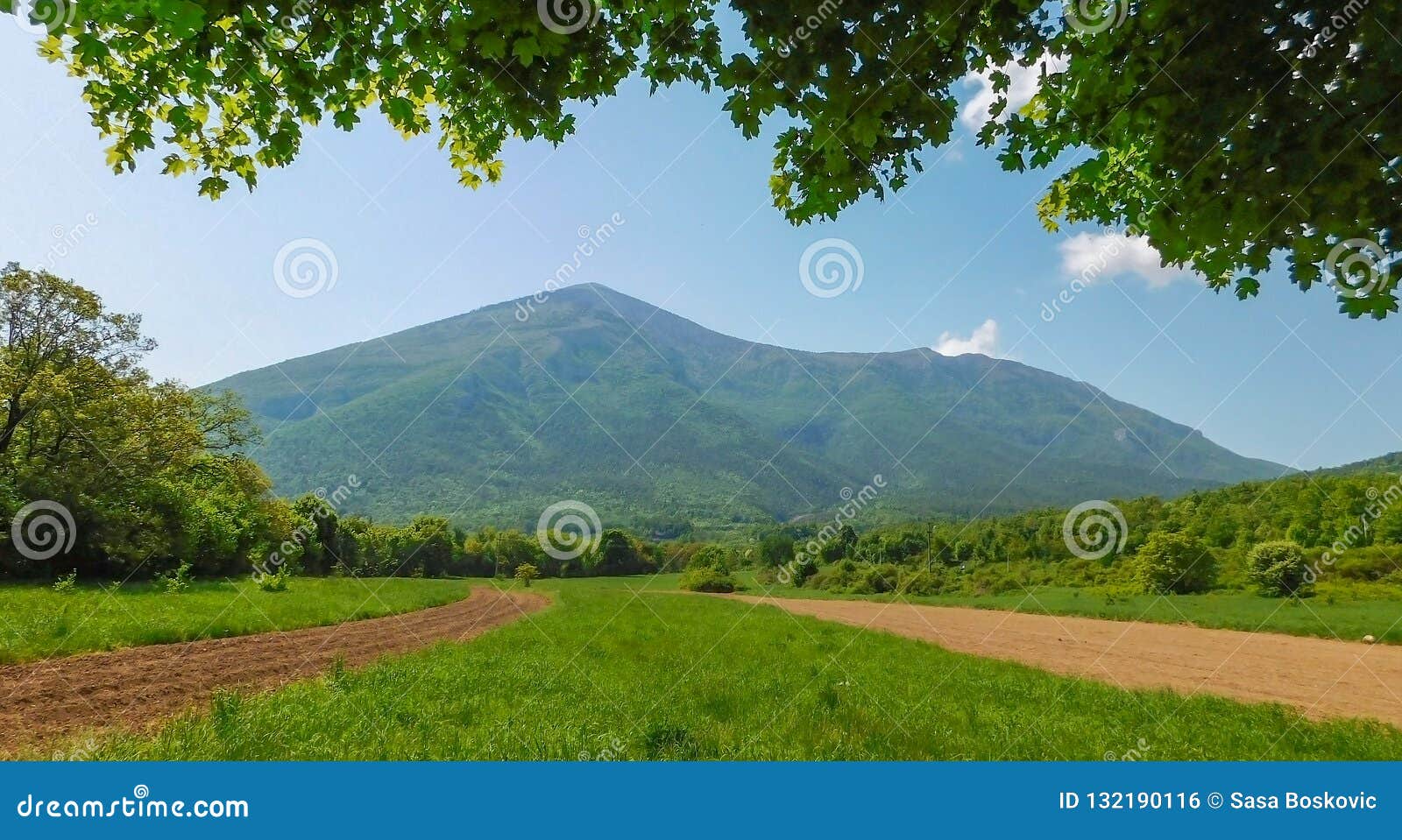 Rtanj Mountain View stock photo. Image of field, beautiful - 132190116