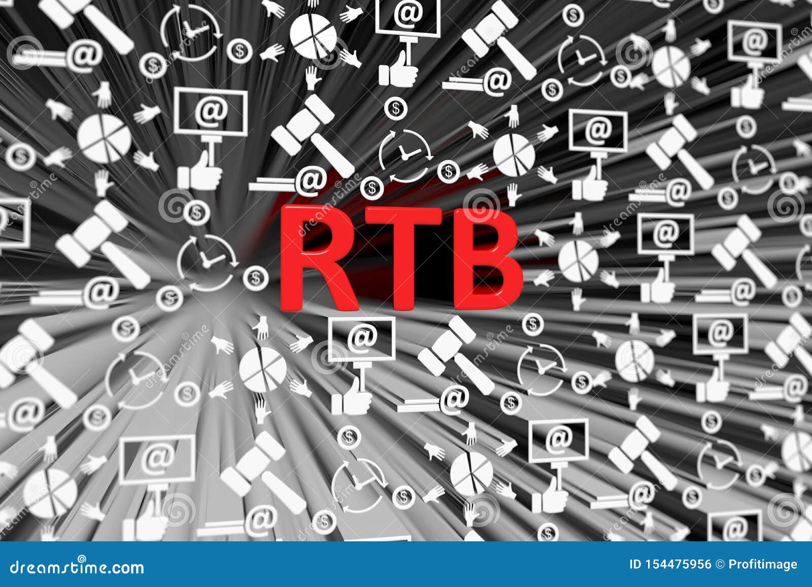 RTB Concept Blurred Background Stock Illustration | CartoonDealer.com ...