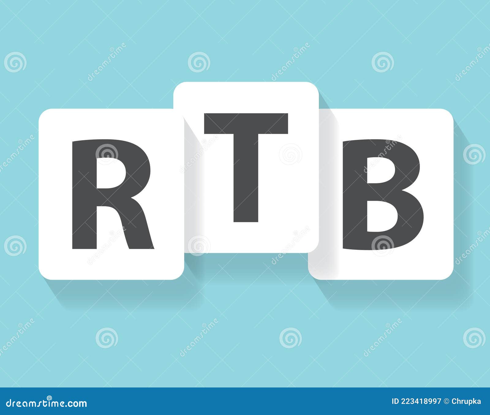 RTB Real-time Bidding Acronym Concept Written on Tiles Stock Vector ...