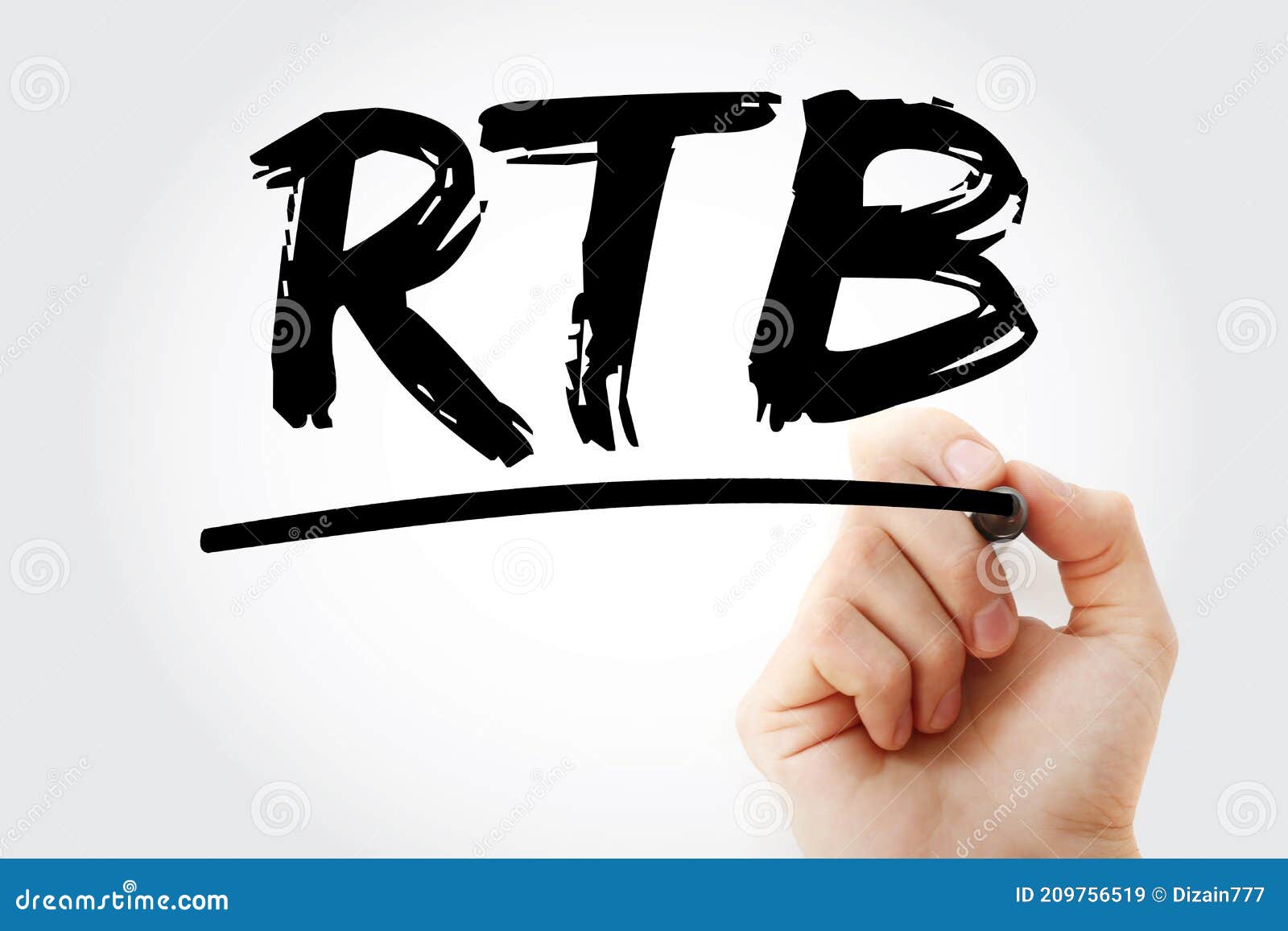 RTB - Real-time Bidding Acronym with Marker, Business Concept ...