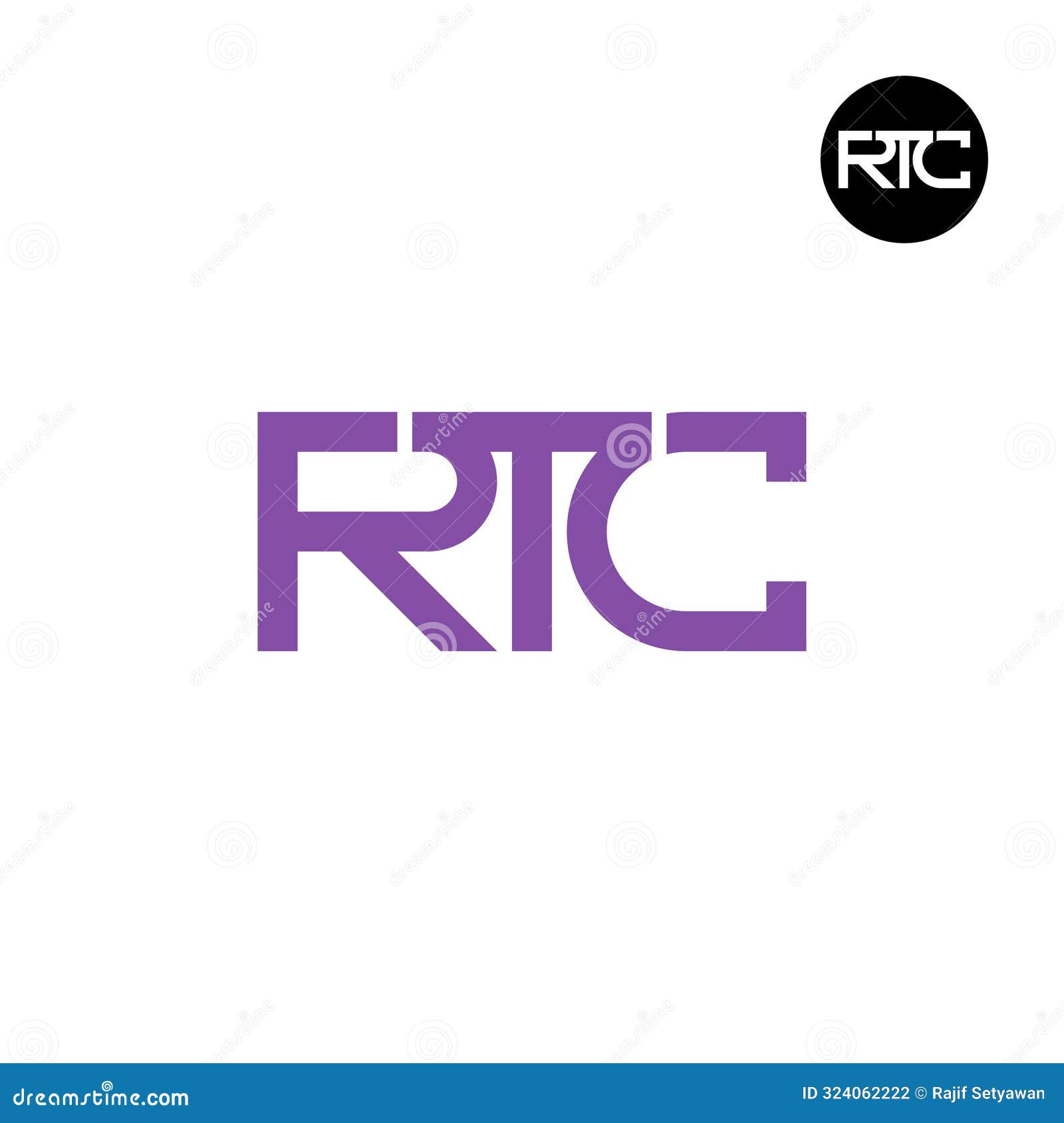RTC Logo Letter Monogram Design Stock Vector - Illustration of logos ...