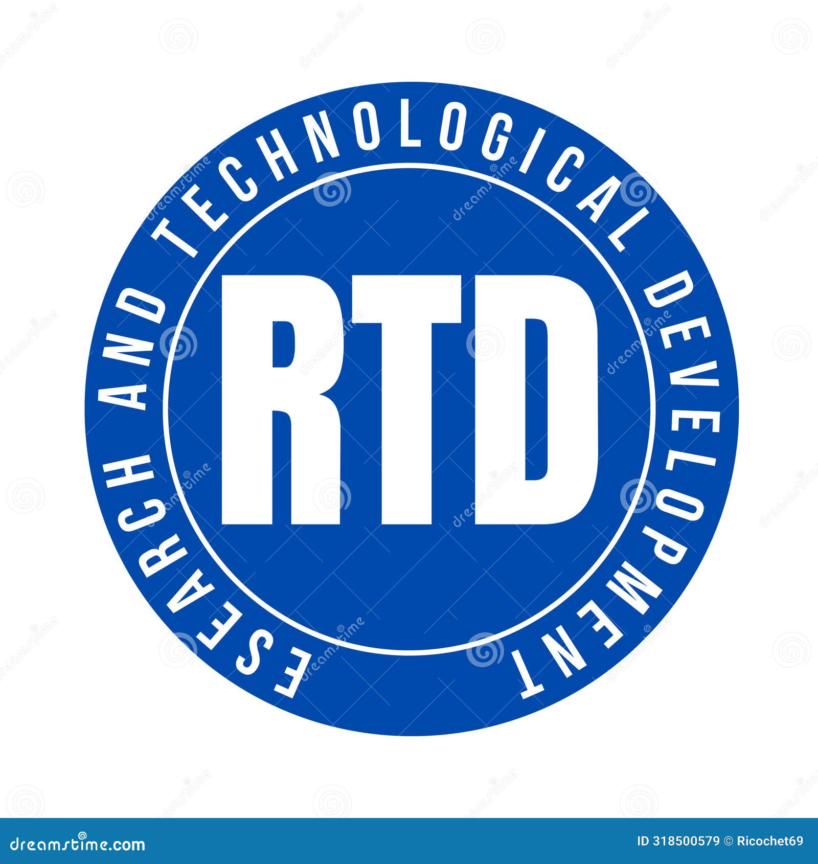 RTD Research and Technological Development Symbol Stock Illustration ...