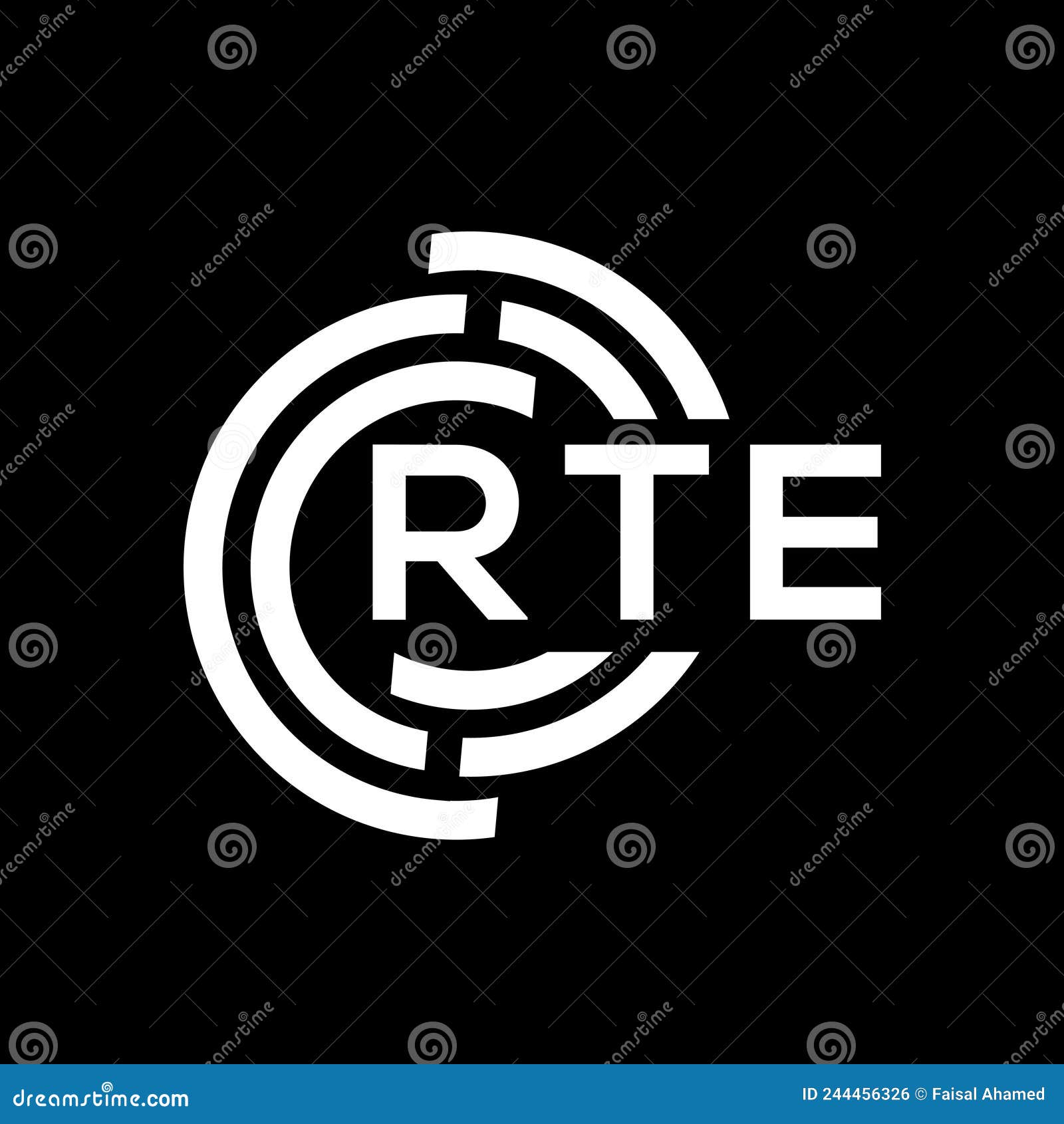 RTE Letter Logo Design. RTE Monogram Initials Letter Logo Concept Stock ...