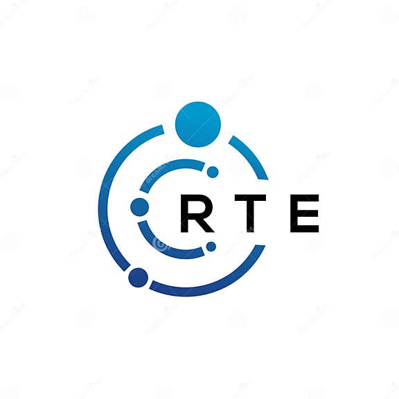RTE Letter Technology Logo Design on White Background. RTE Creative ...