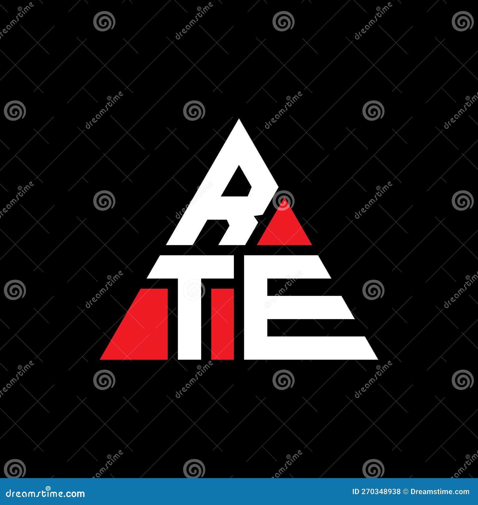 RTE Triangle Letter Logo Design with Triangle Shape. RTE Triangle Logo ...