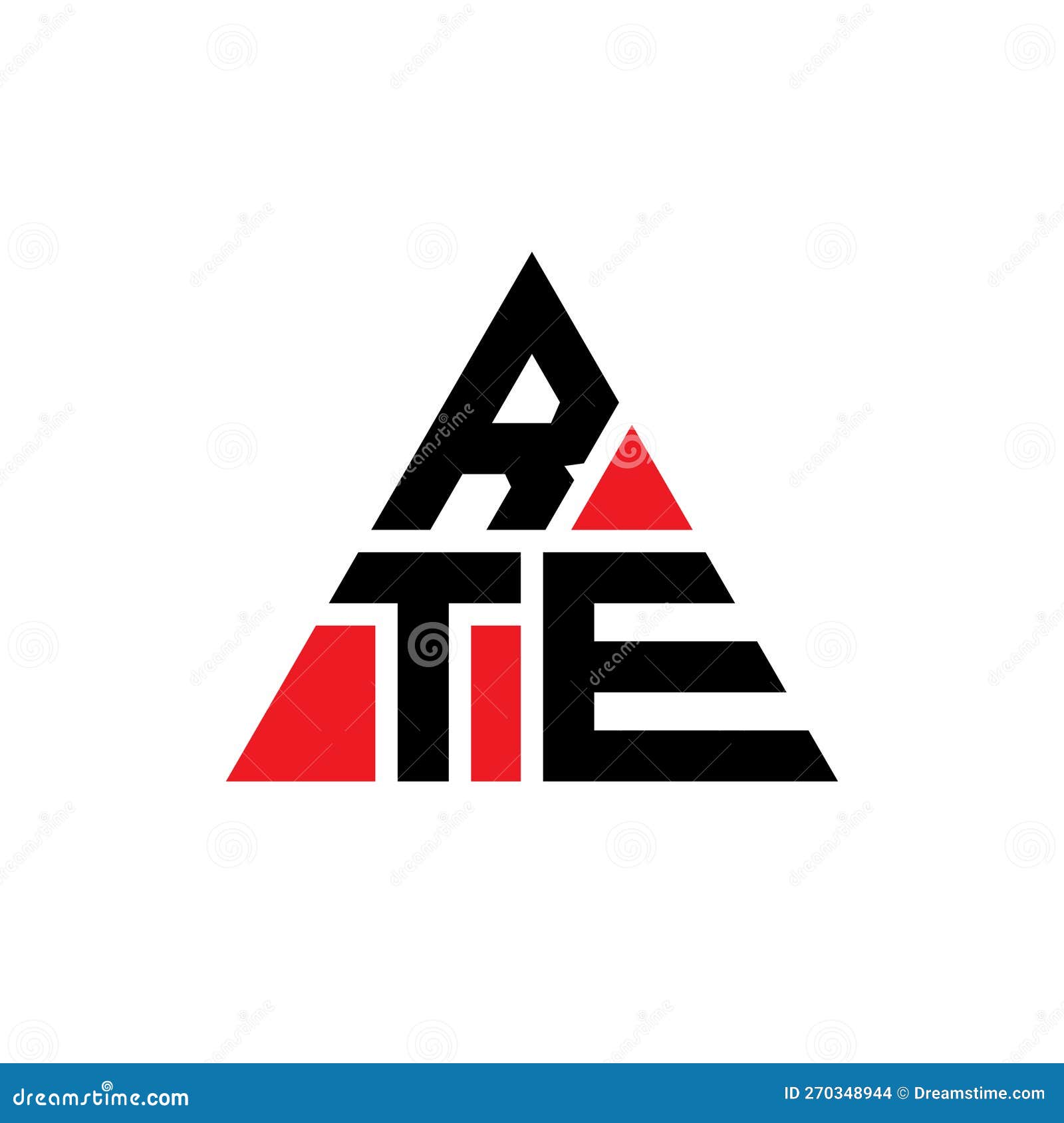 RTE Triangle Letter Logo Design with Triangle Shape. RTE Triangle Logo ...