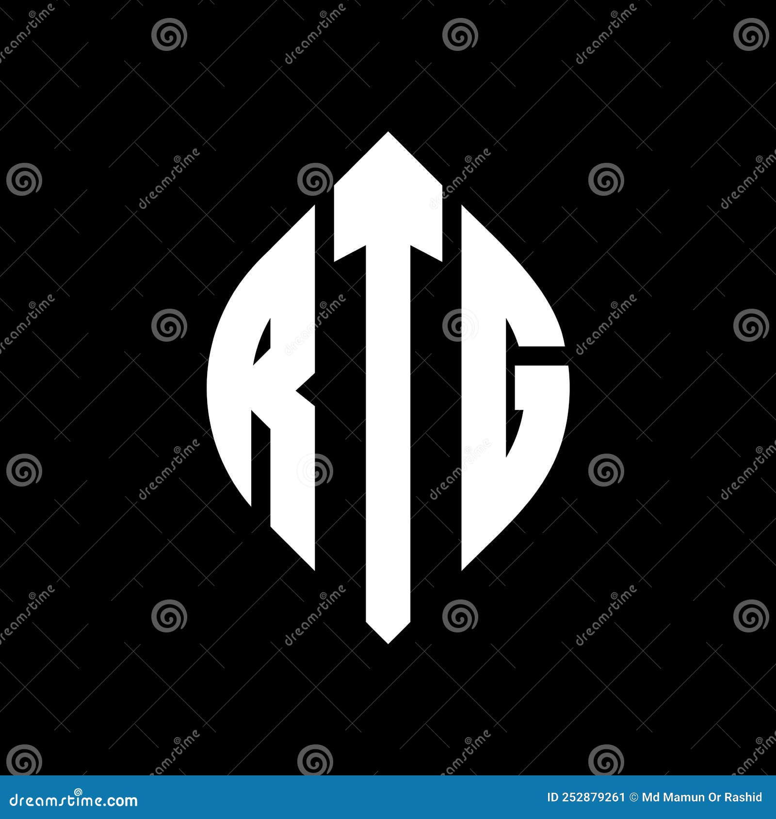 RTG Circle Letter Logo Design with Circle and Ellipse Shape. RTG ...