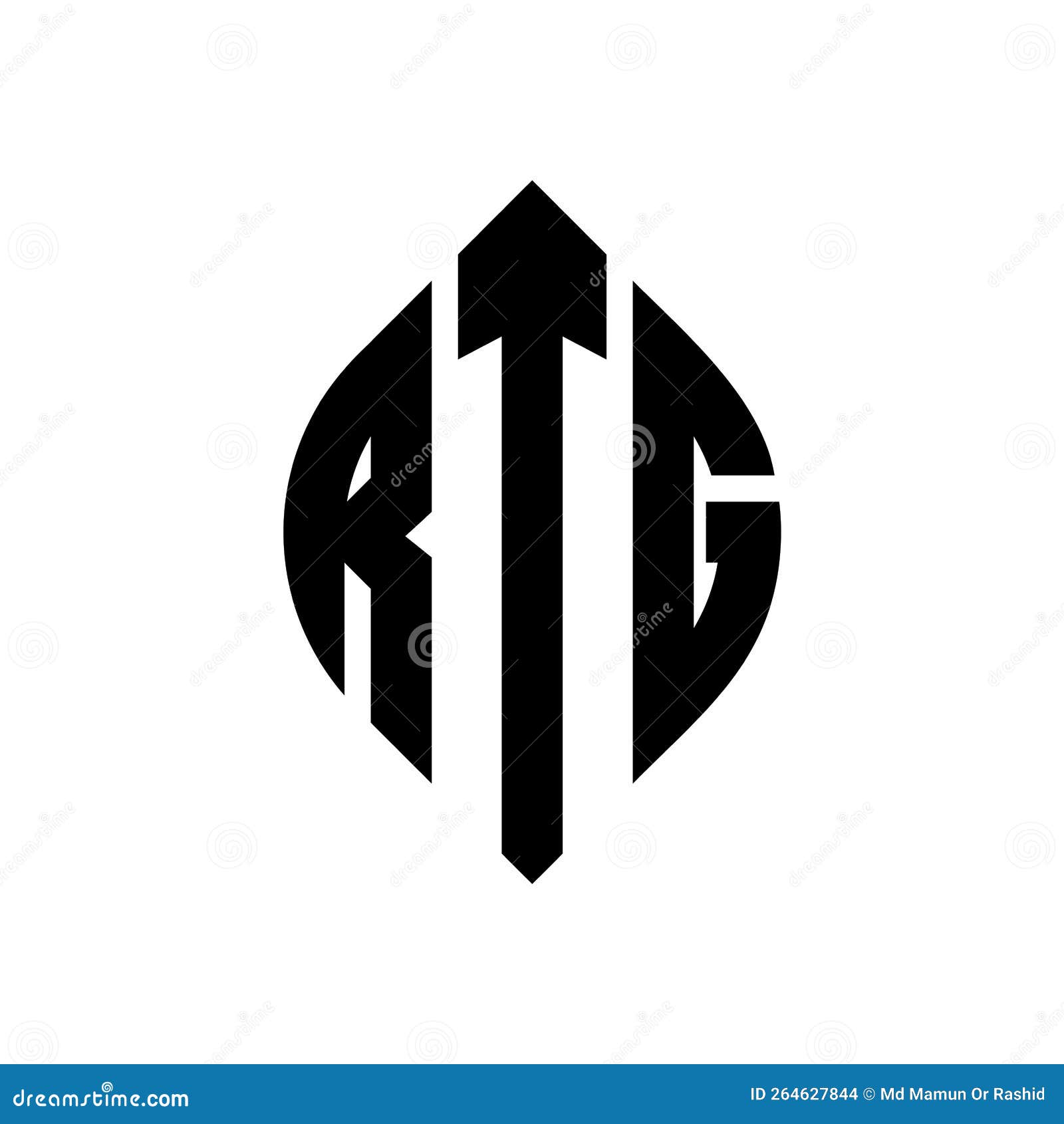 RTG Circle Letter Logo Design with Circle and Ellipse Shape. RTG ...