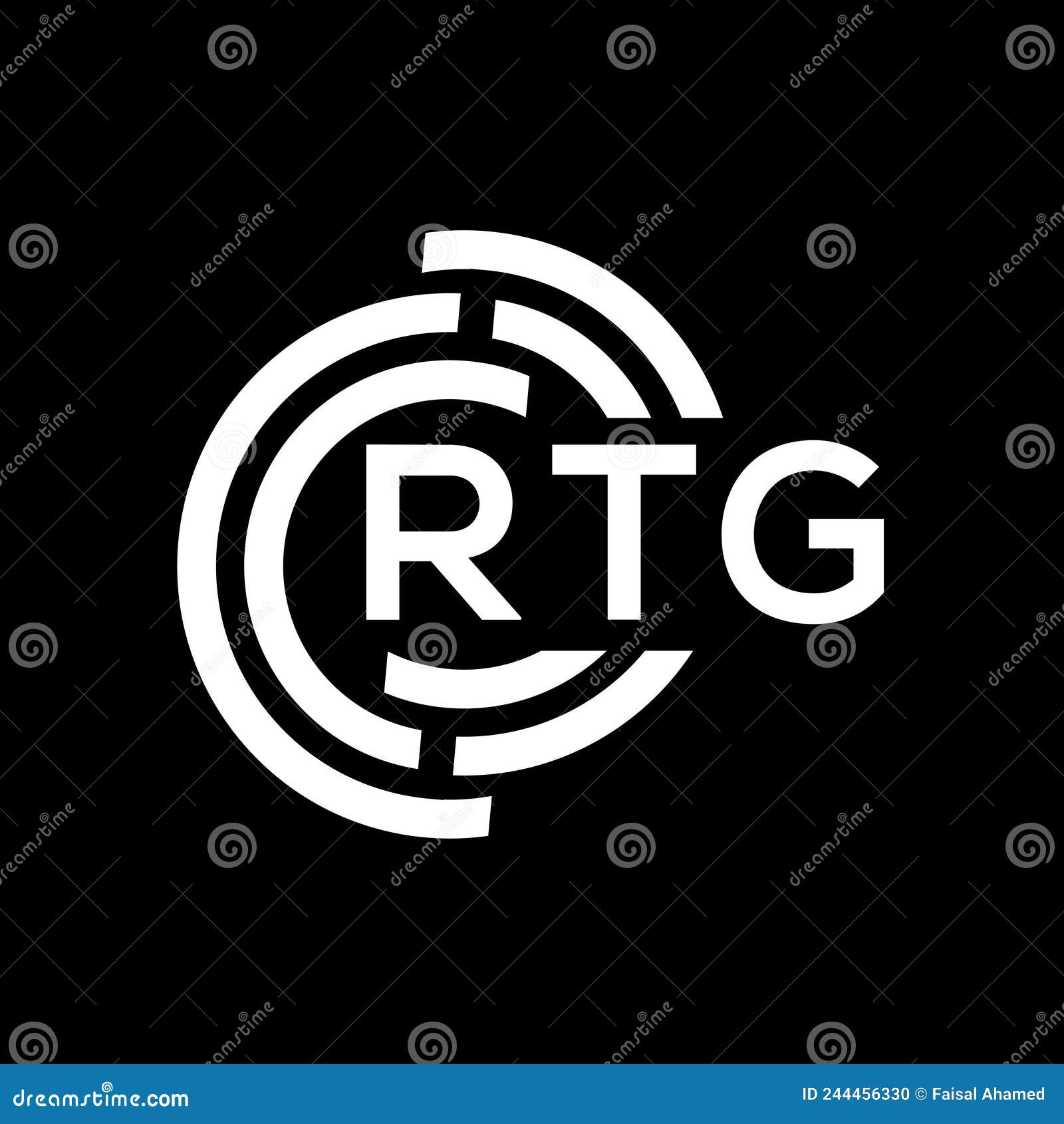 RTG Letter Logo Design. RTG Monogram Initials Letter Logo Concept Stock ...