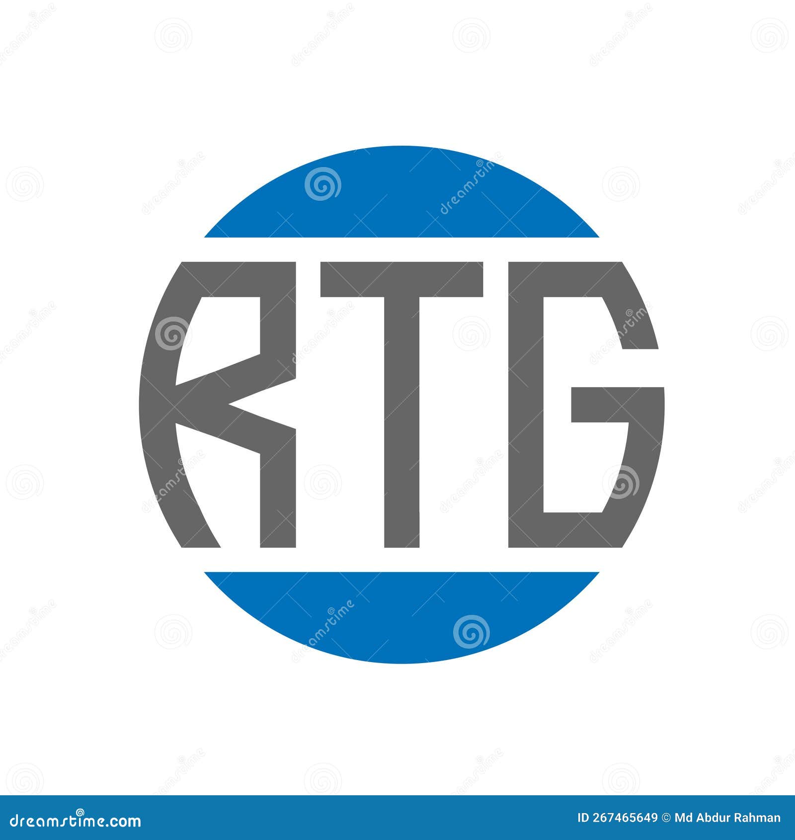 RTG Letter Logo Design on White Background. RTG Creative Initials ...