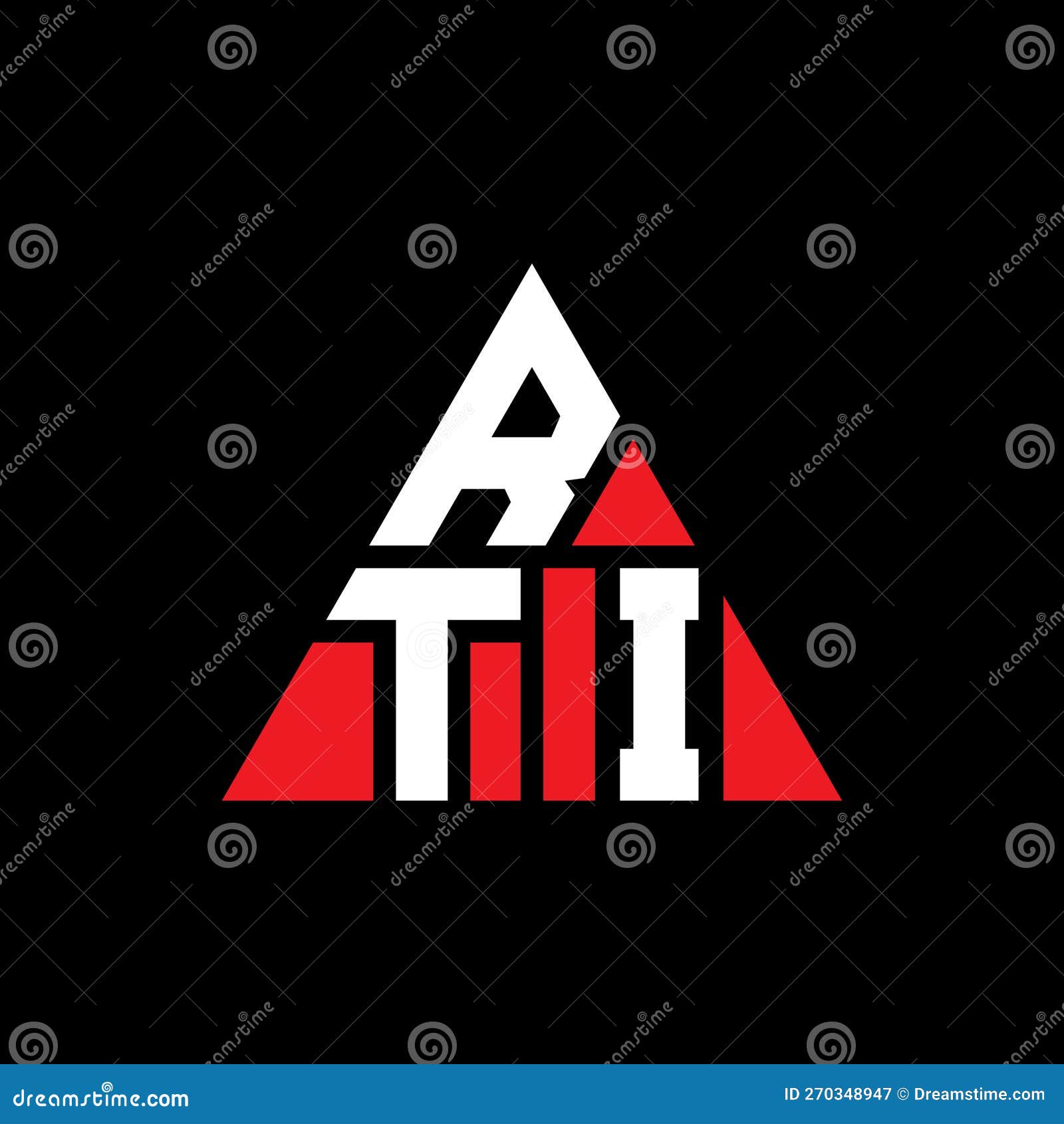 RTI Triangle Letter Logo Design with Triangle Shape. RTI Triangle Logo ...