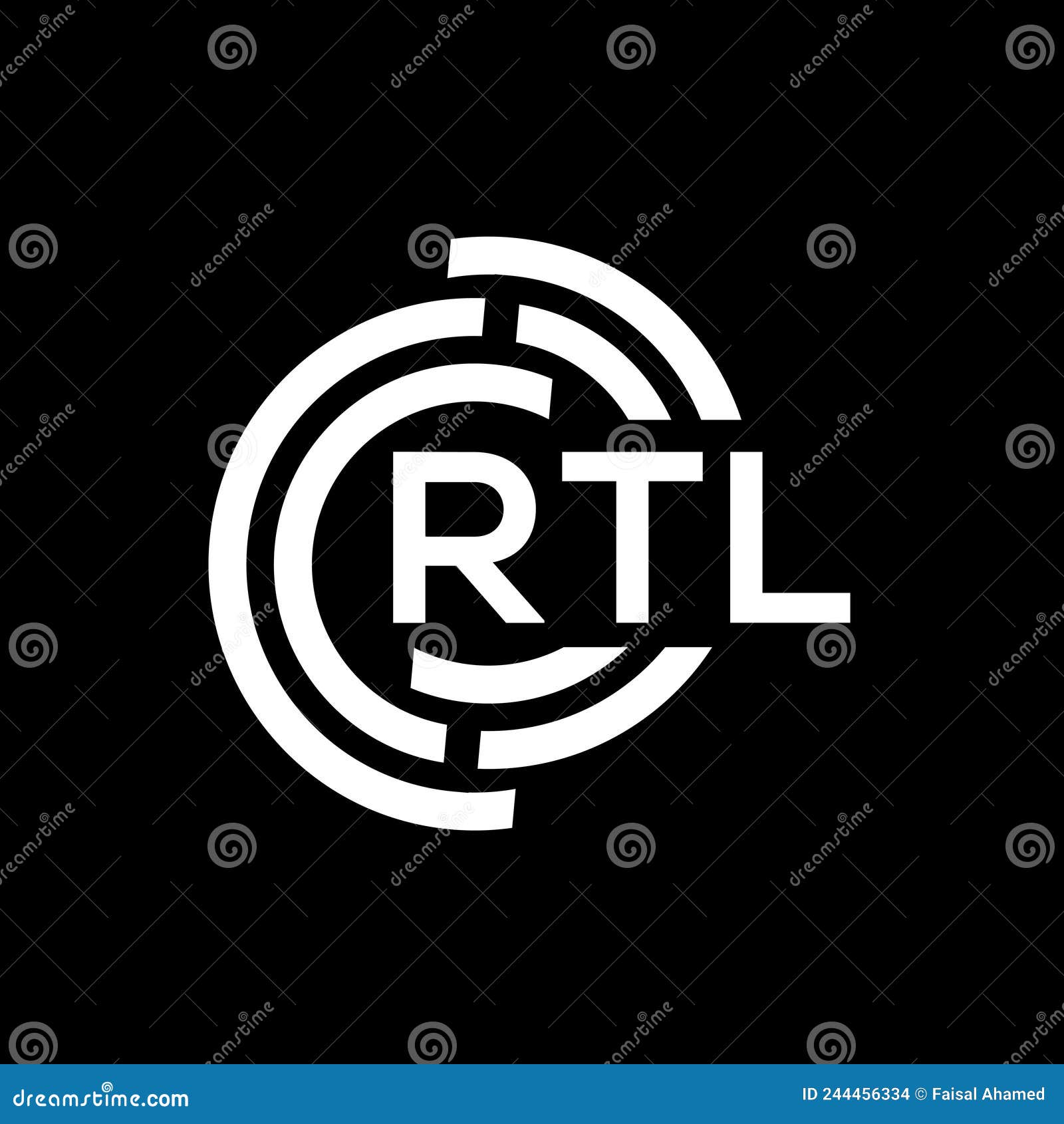RTL Letter Logo Design. RTL Monogram Initials Letter Logo Concept Stock ...